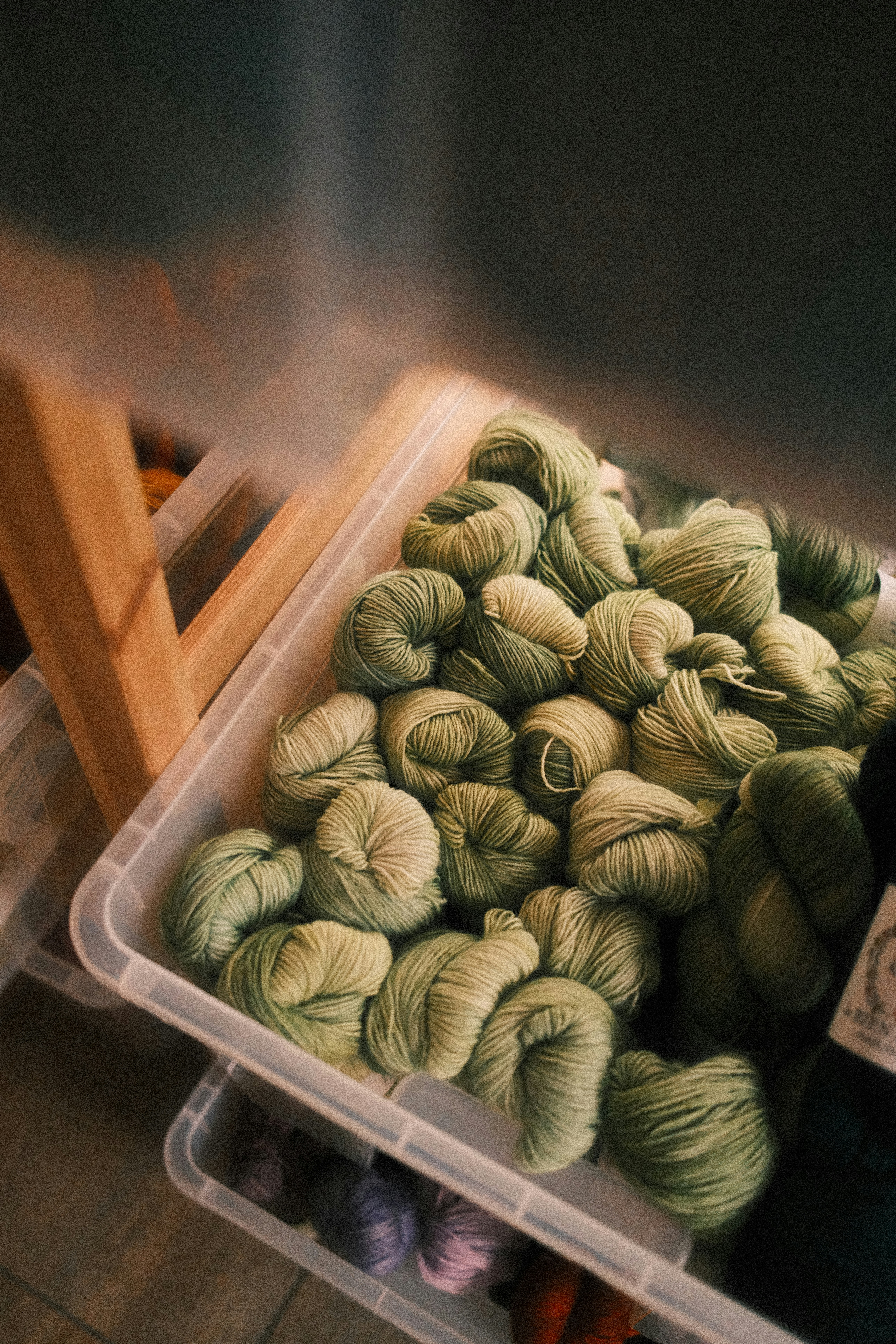 Emerald Bales: Soft Knit Cores in a Plastic Nest