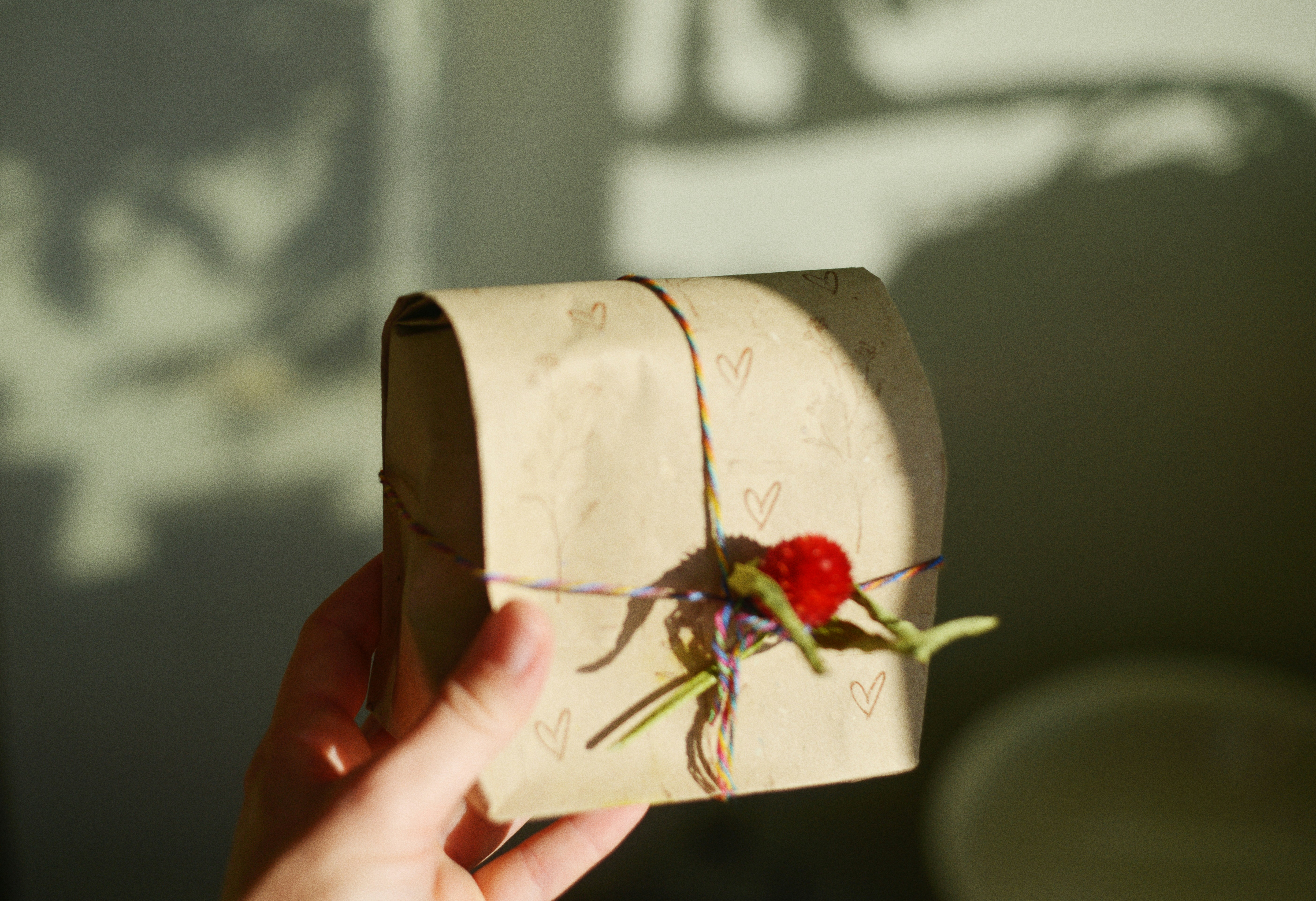 Miniature Cardboard Bouquet: A Hand-Held Gift in Soft Light