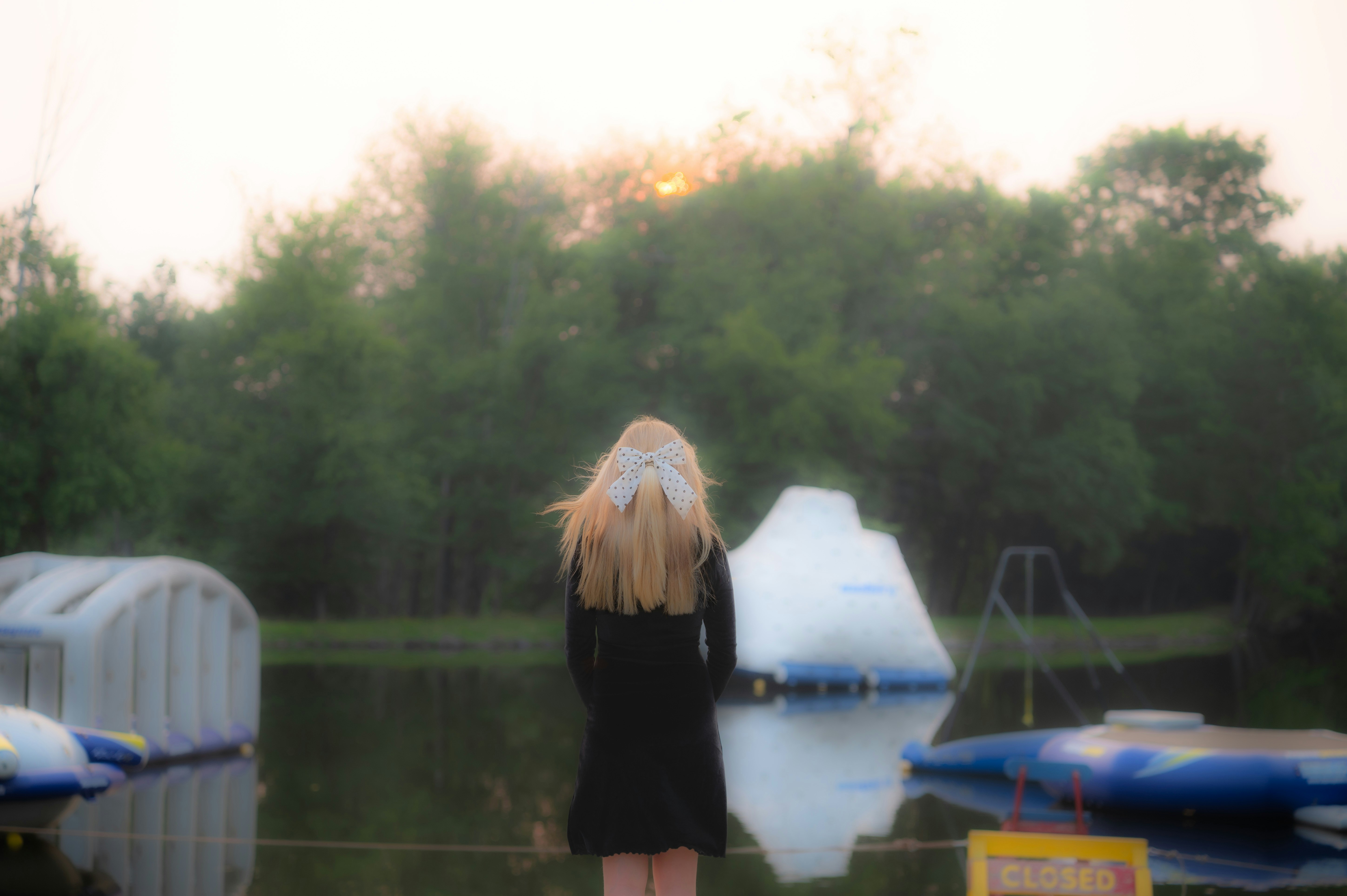 Silhouette in the Waterpark Dawn