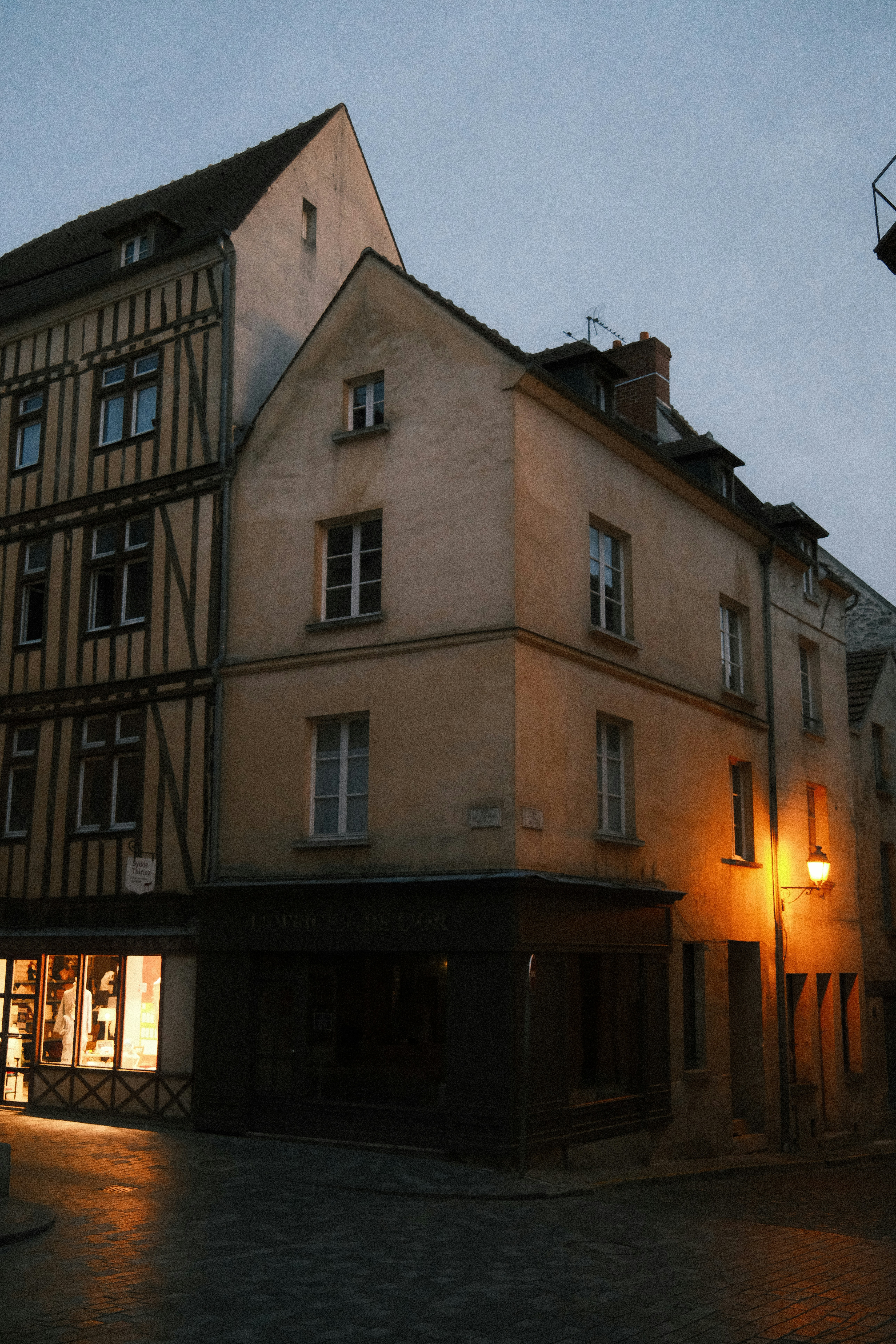Amber Glow on a Timeless Façade