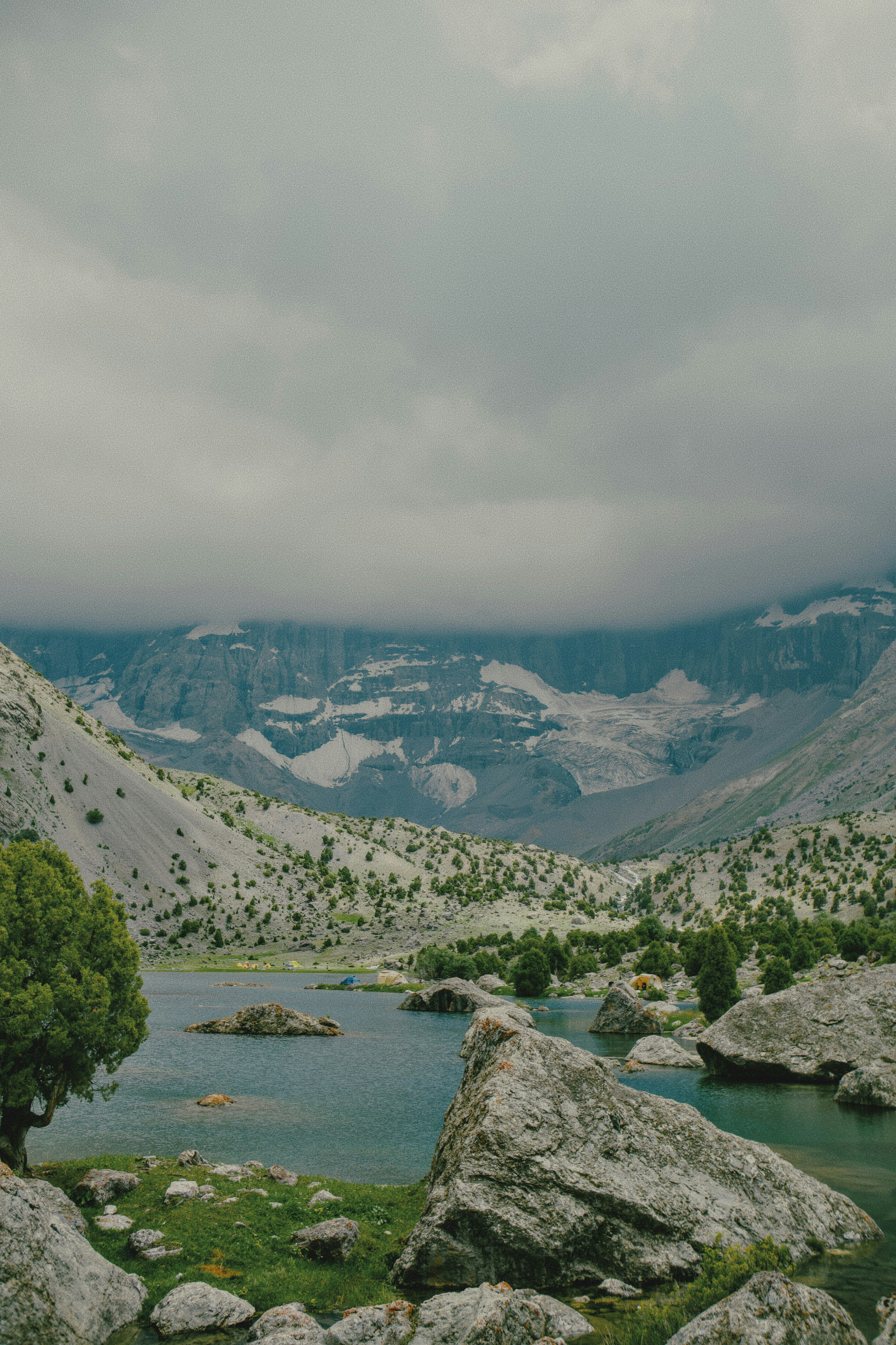 Valley Mirror: Tessellated Peaks and Tranquil Lake