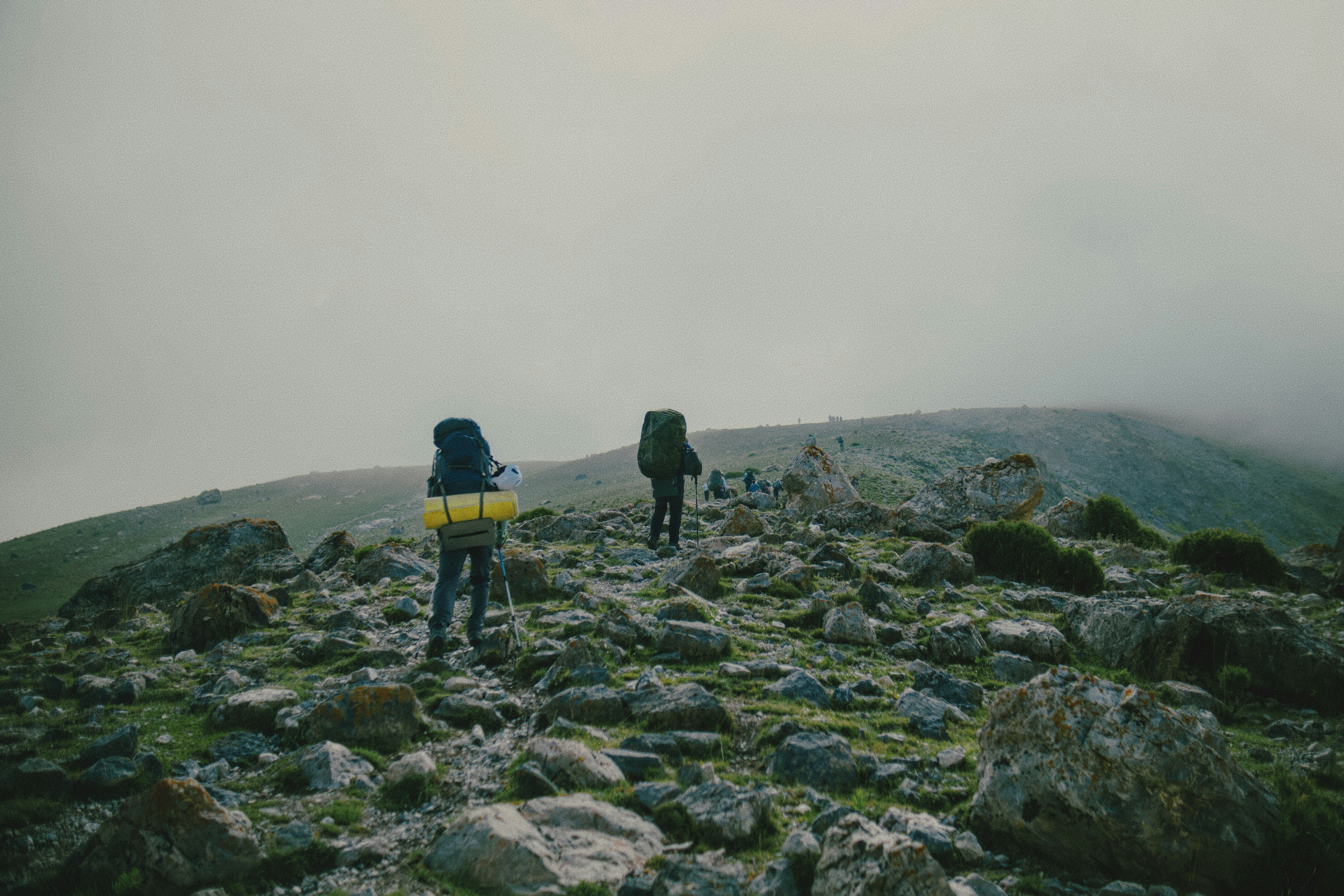 Ridge Ascent: Two climbers Trek the Ghostly Summit