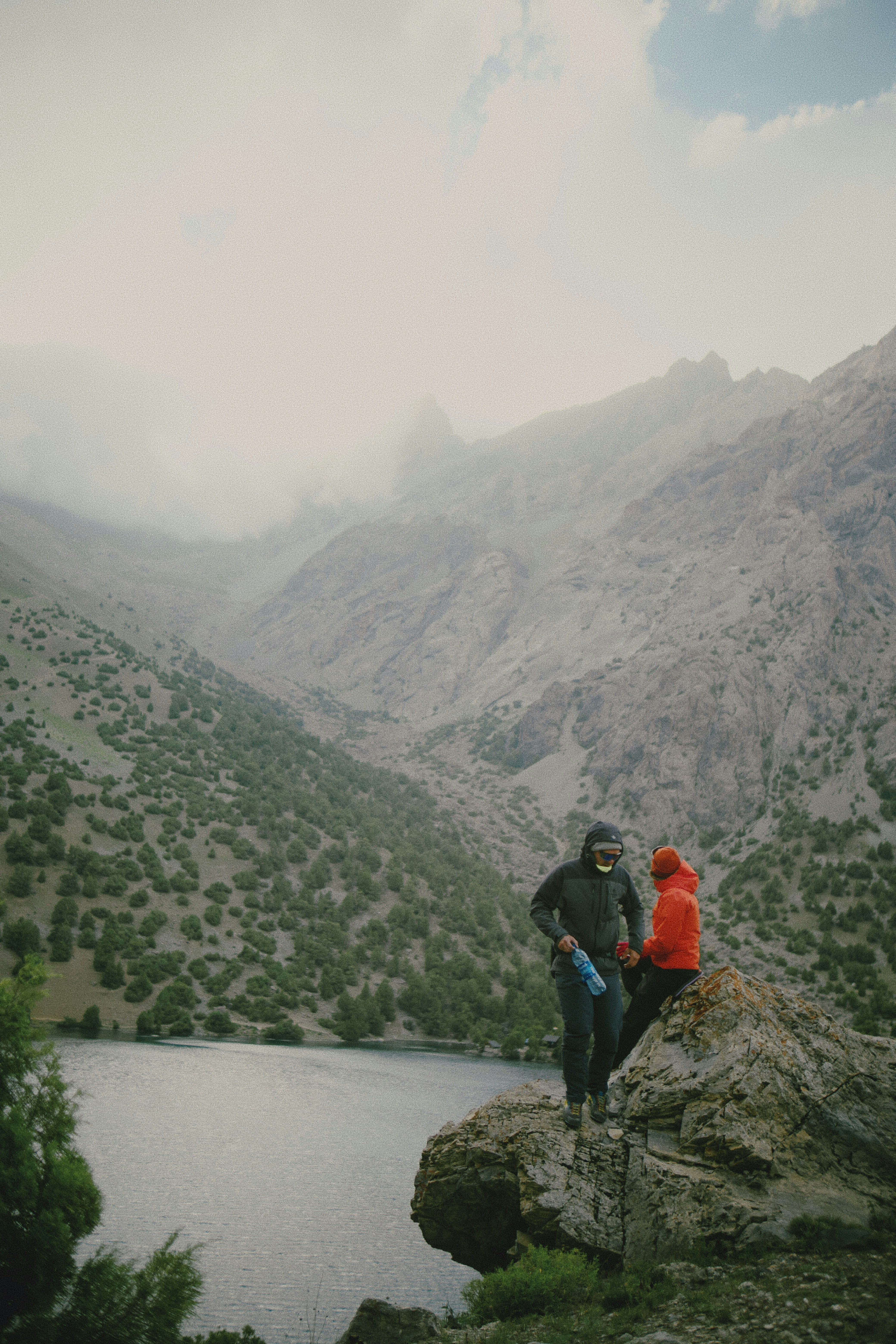 Peak Portrait: Climbers on a Wind-Swept Granite Spine