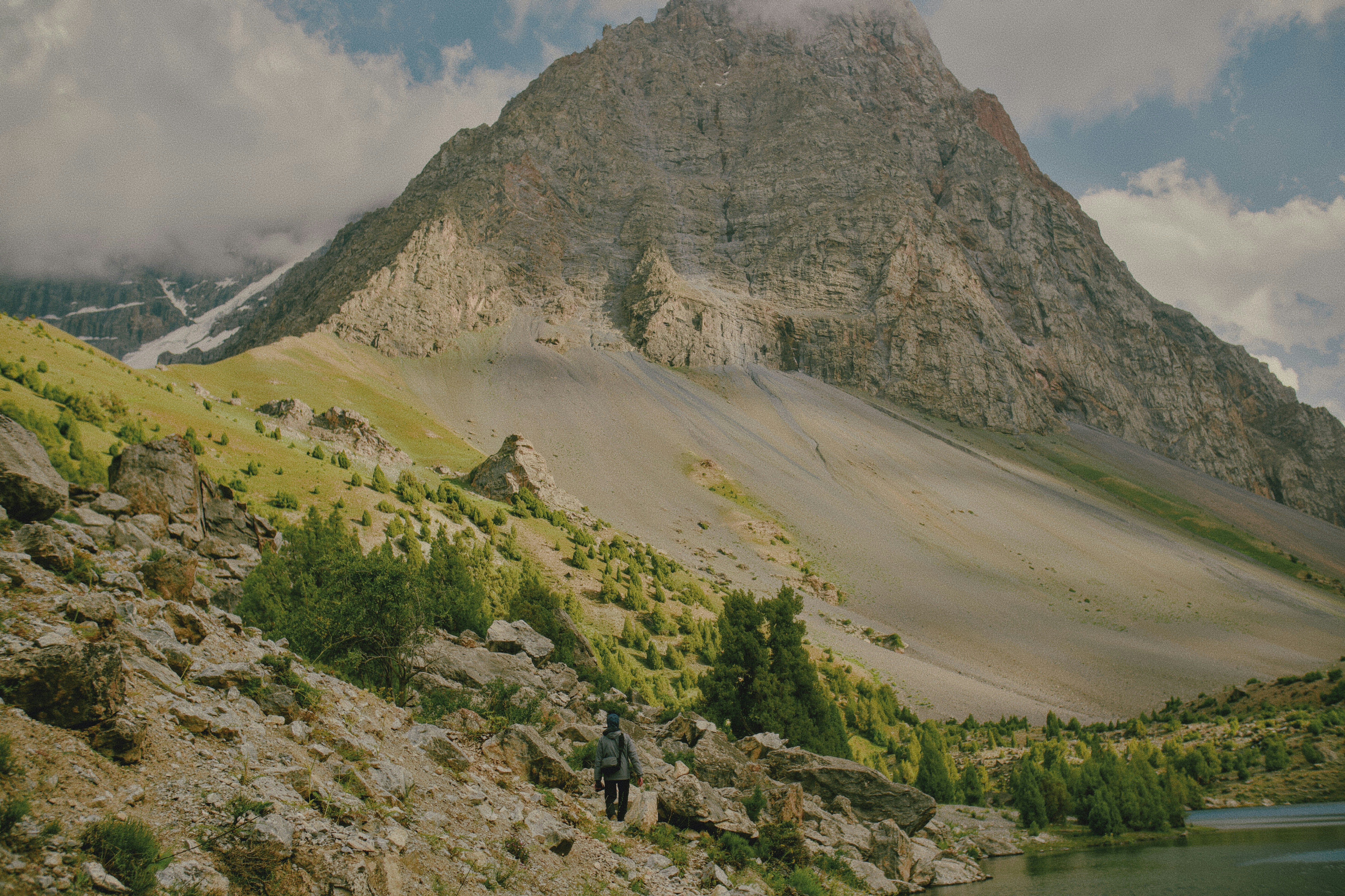 Rugged Peak Beneath a Sky of Whispers