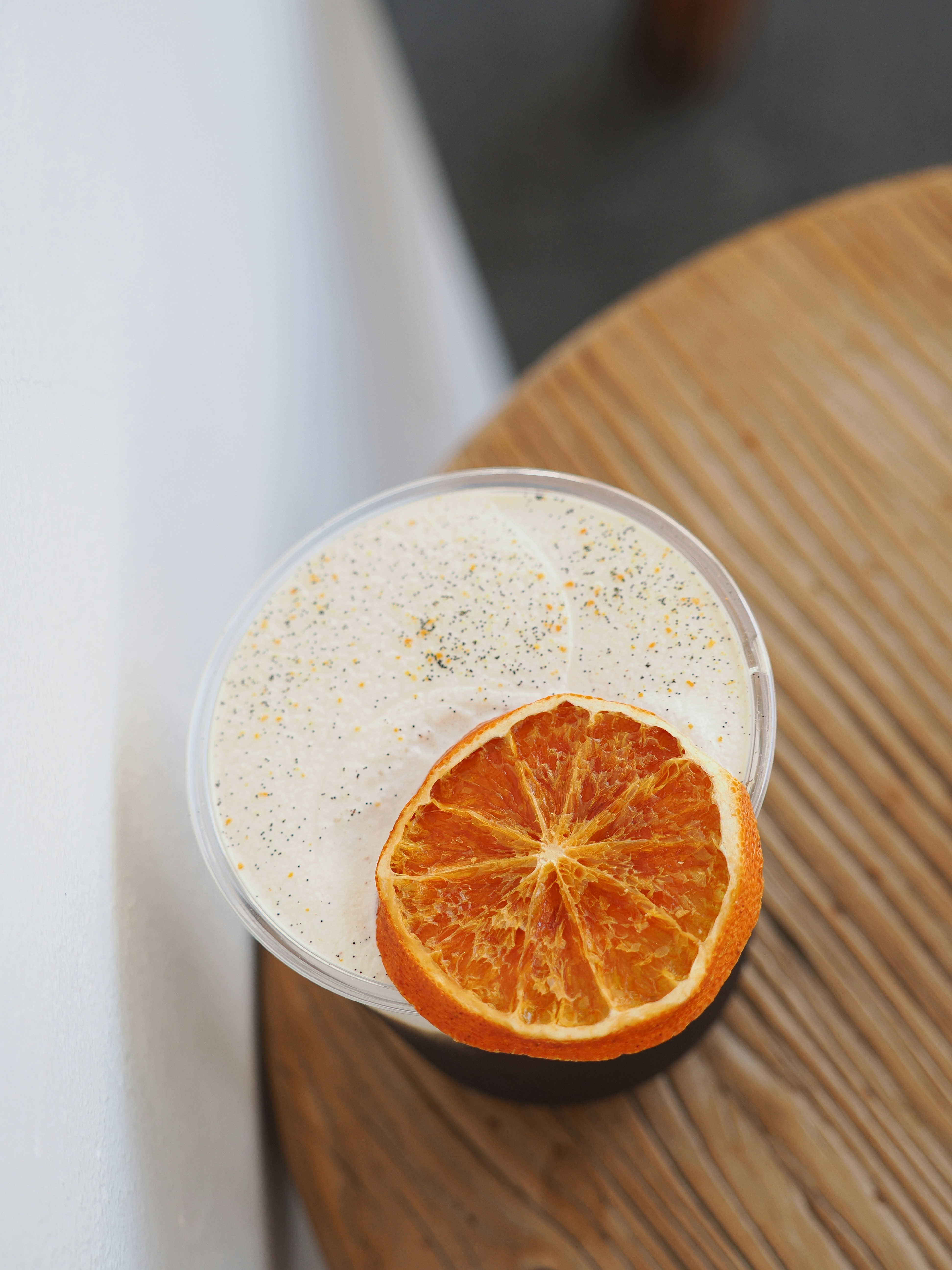 Citrus Glow Over a Creamy Elixir