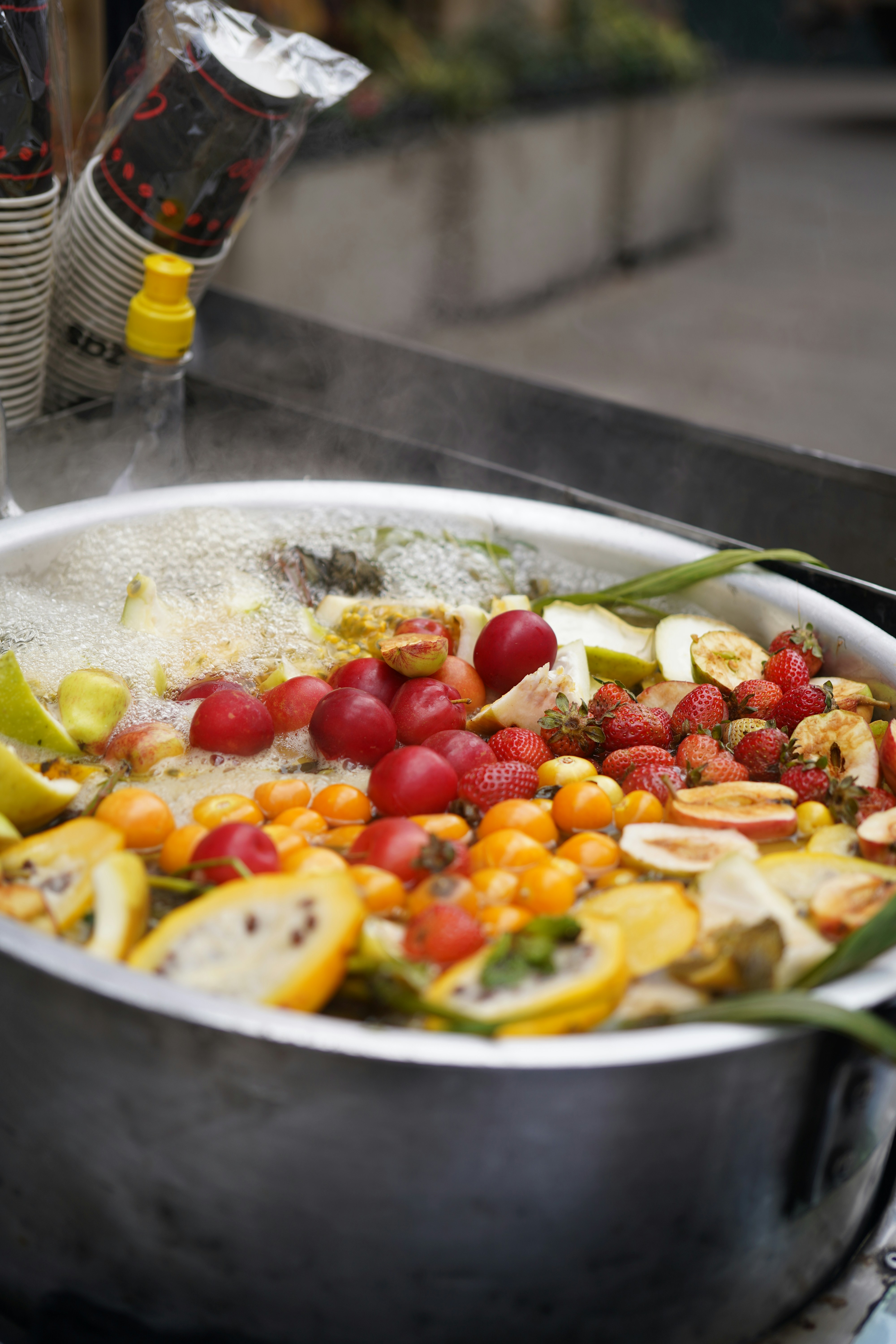 Fruit Medley Sizzle: A Pot of Bright, Steamy Freshness
