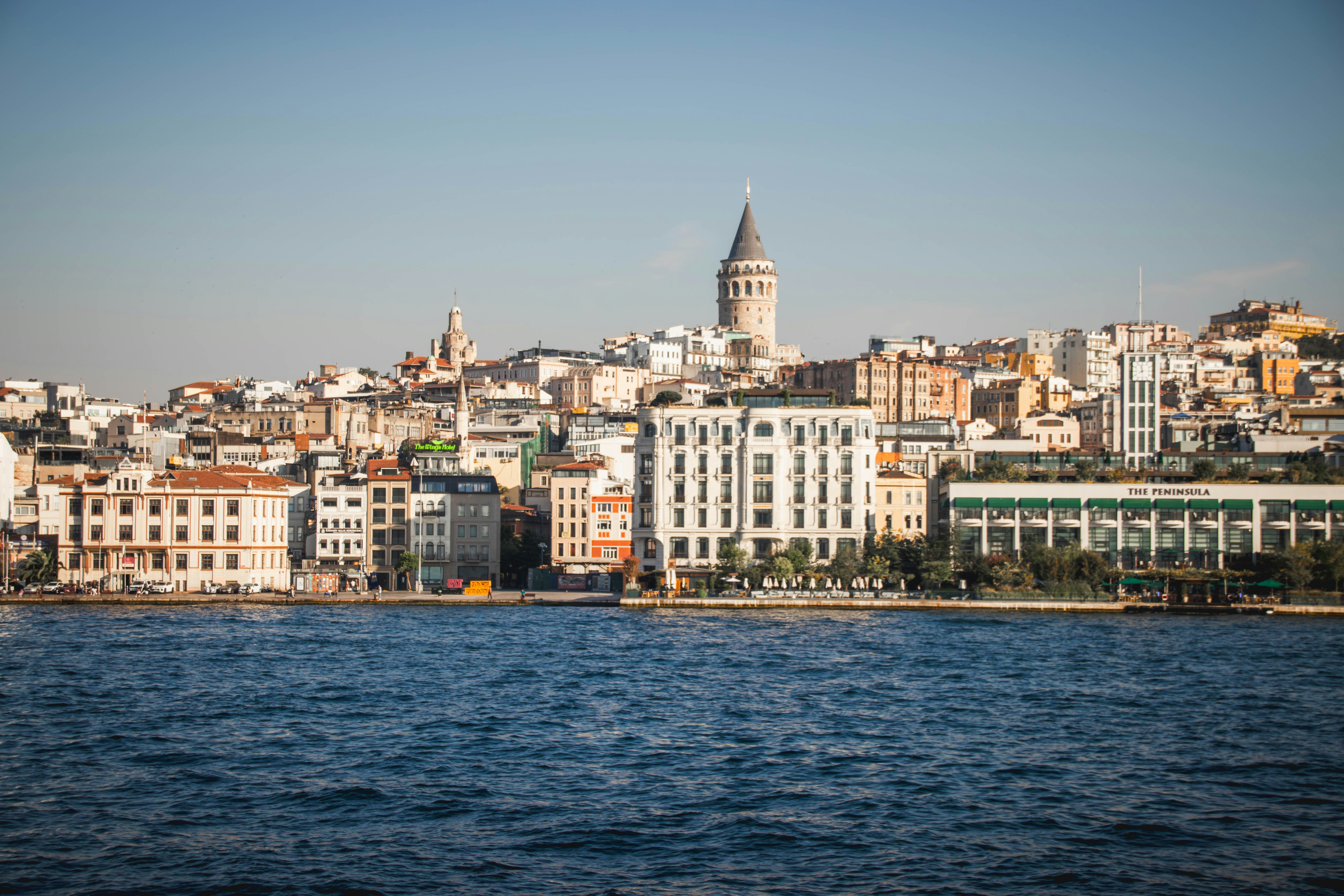 Seaside Panorama of a Historic Turkish Coastline