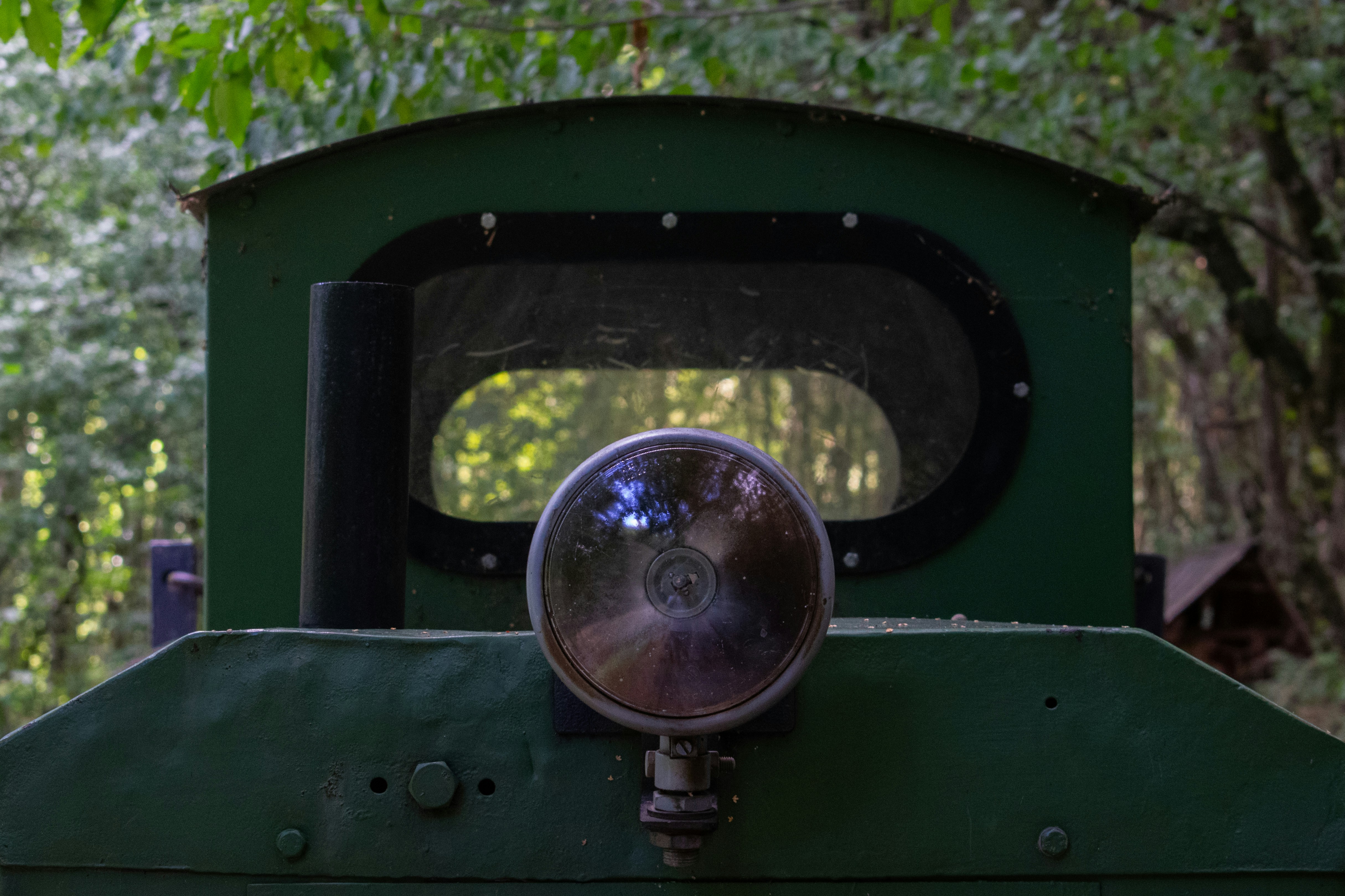 Front-on View Through the Steam Engine Headlamp