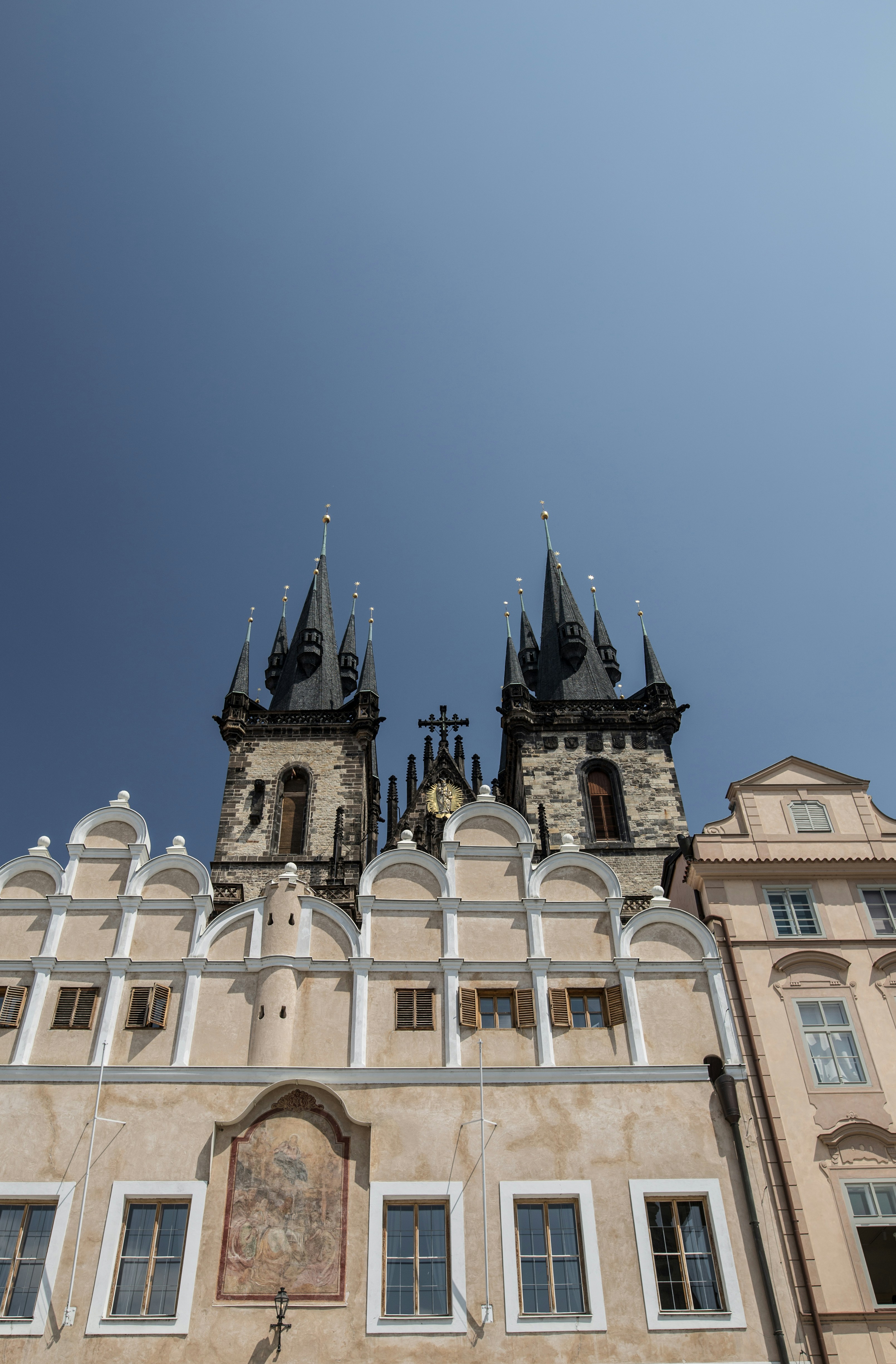 Gothic Towers Above a Sunlit Facade