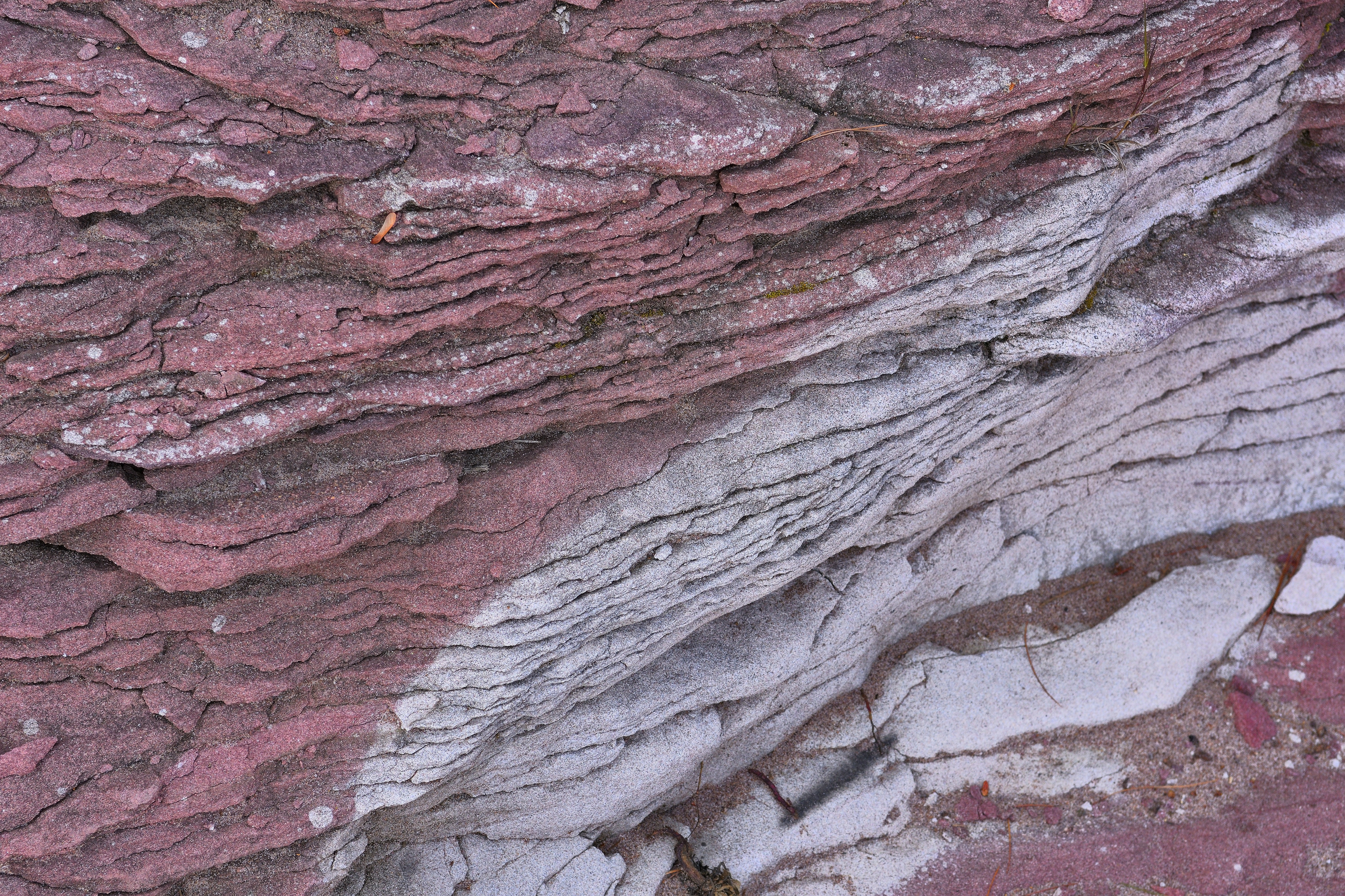 Striated Rock Textures in Weathered Sediments