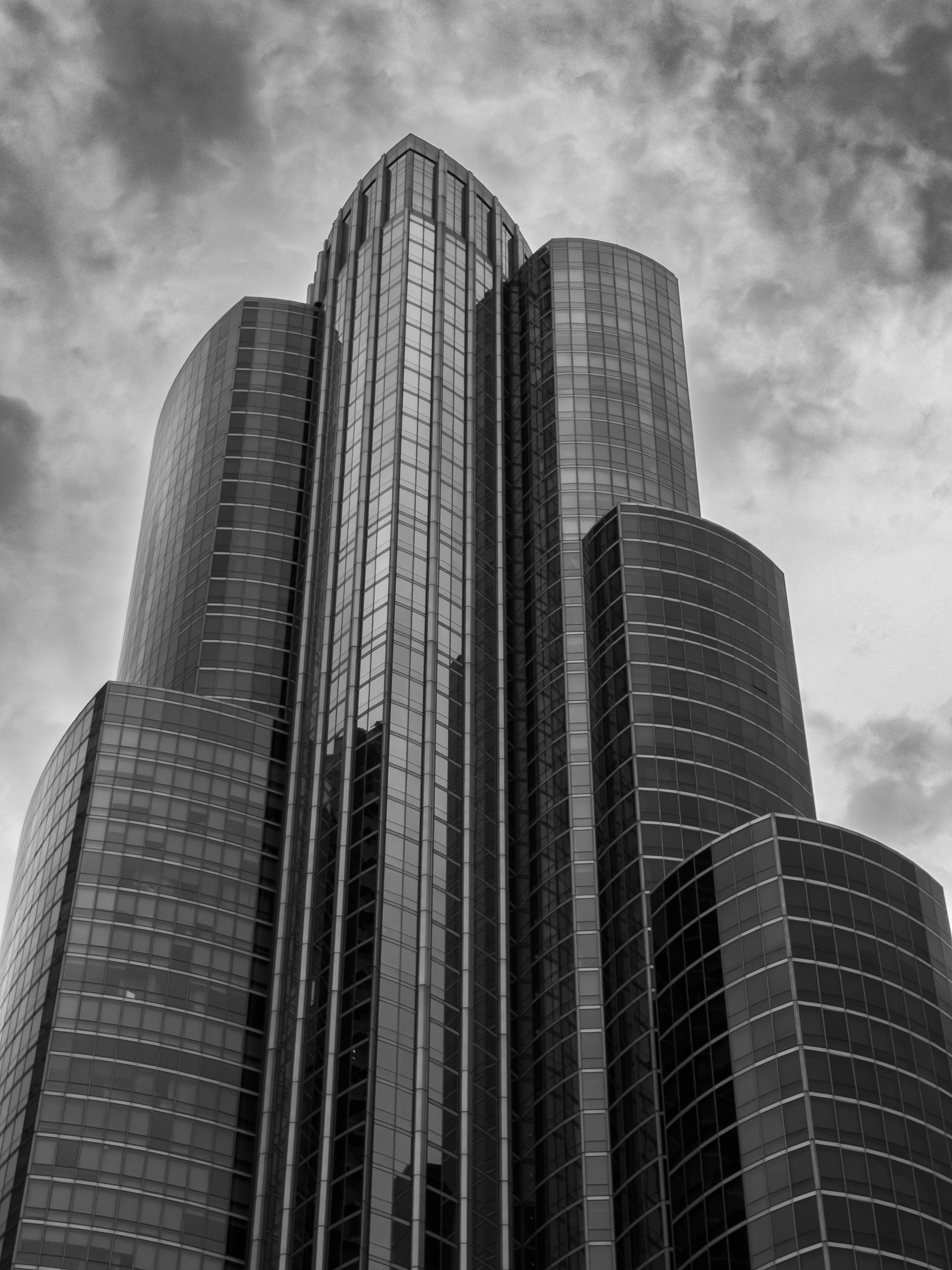 Towering Glass: A Portrait of Skyscrapers Reaching the Sky