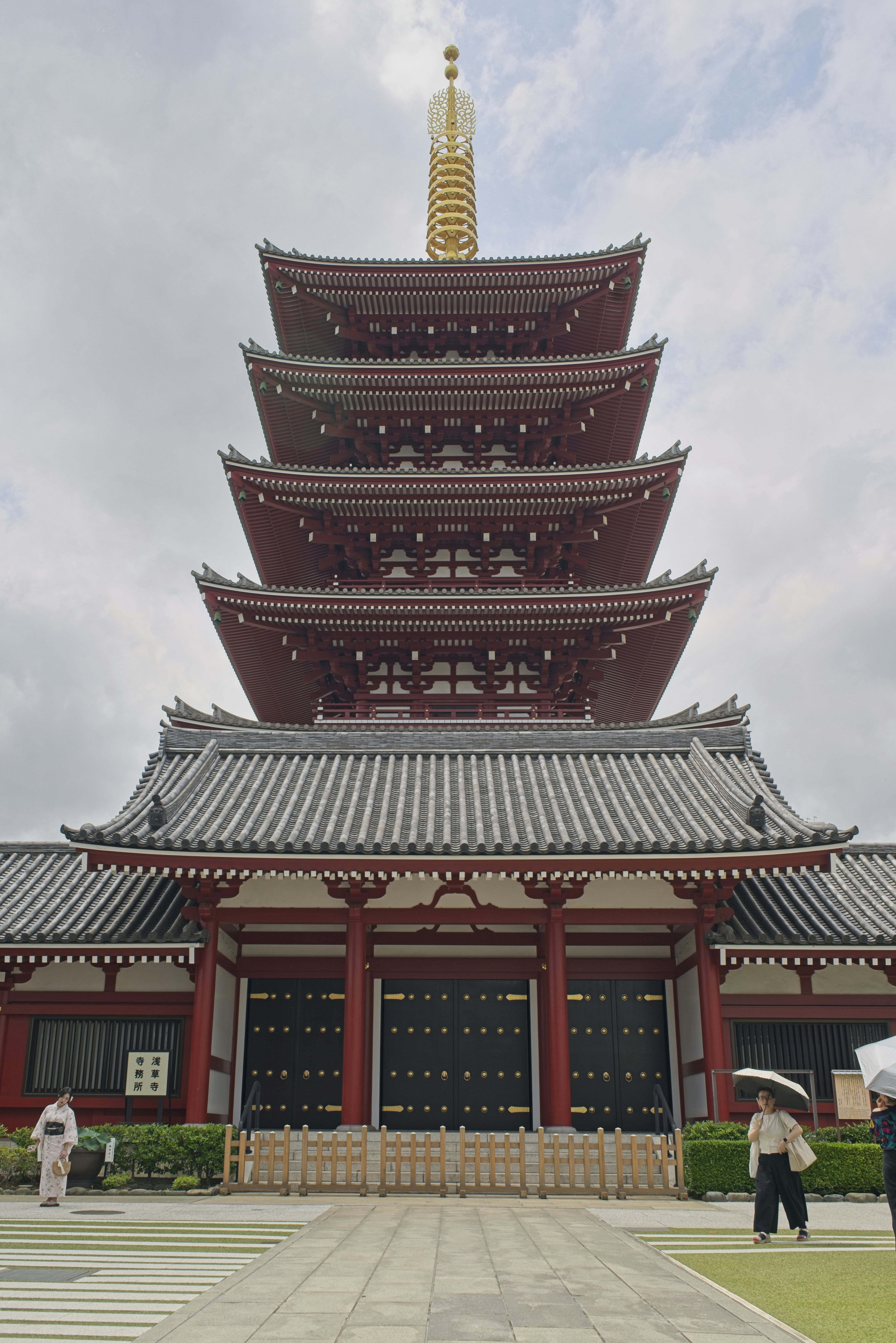 Five-Tiered Pagoda Rise Over the Temple Gate