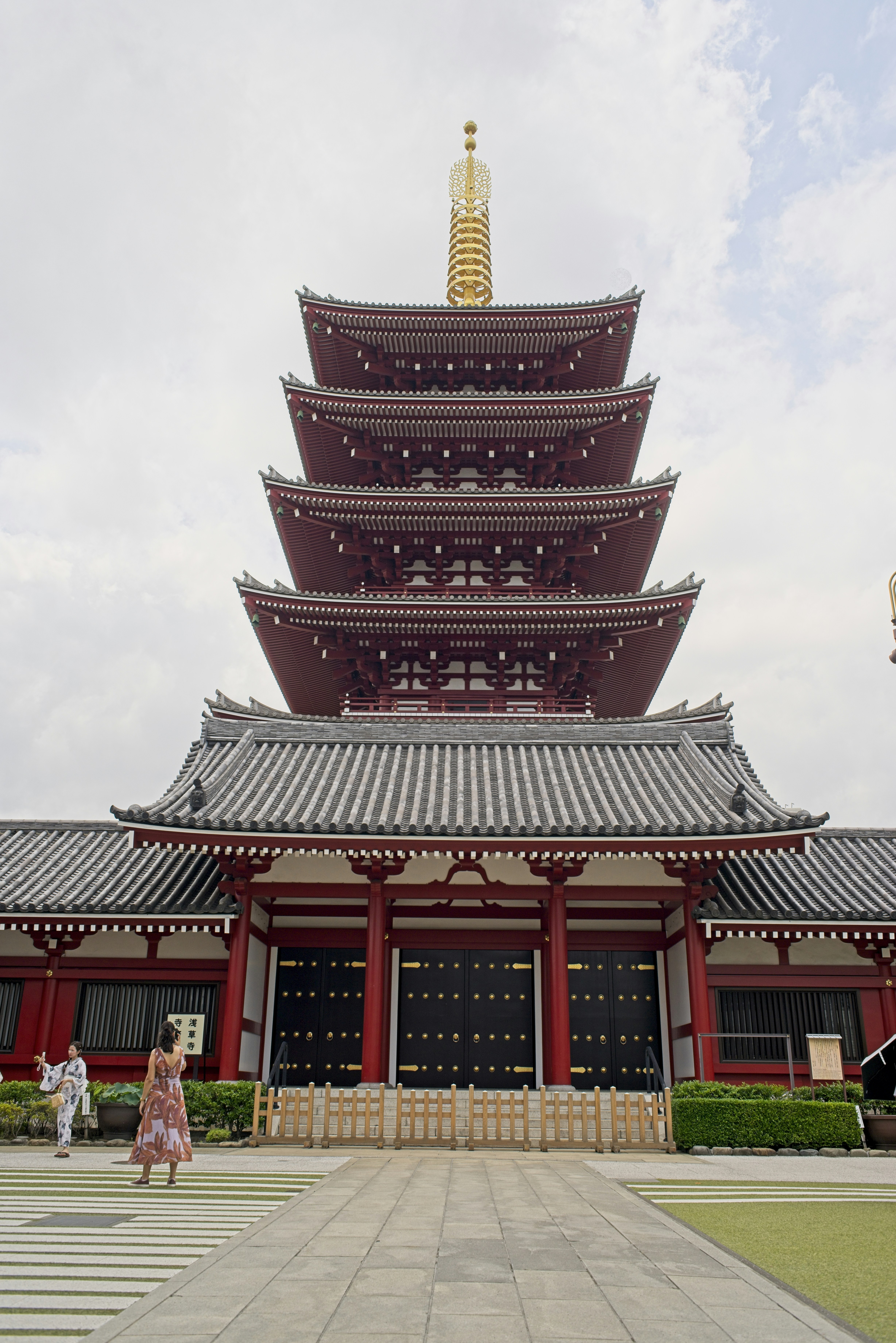 Five-Tiered Silhouette: A Temple Tower Reaching Toward the Sky