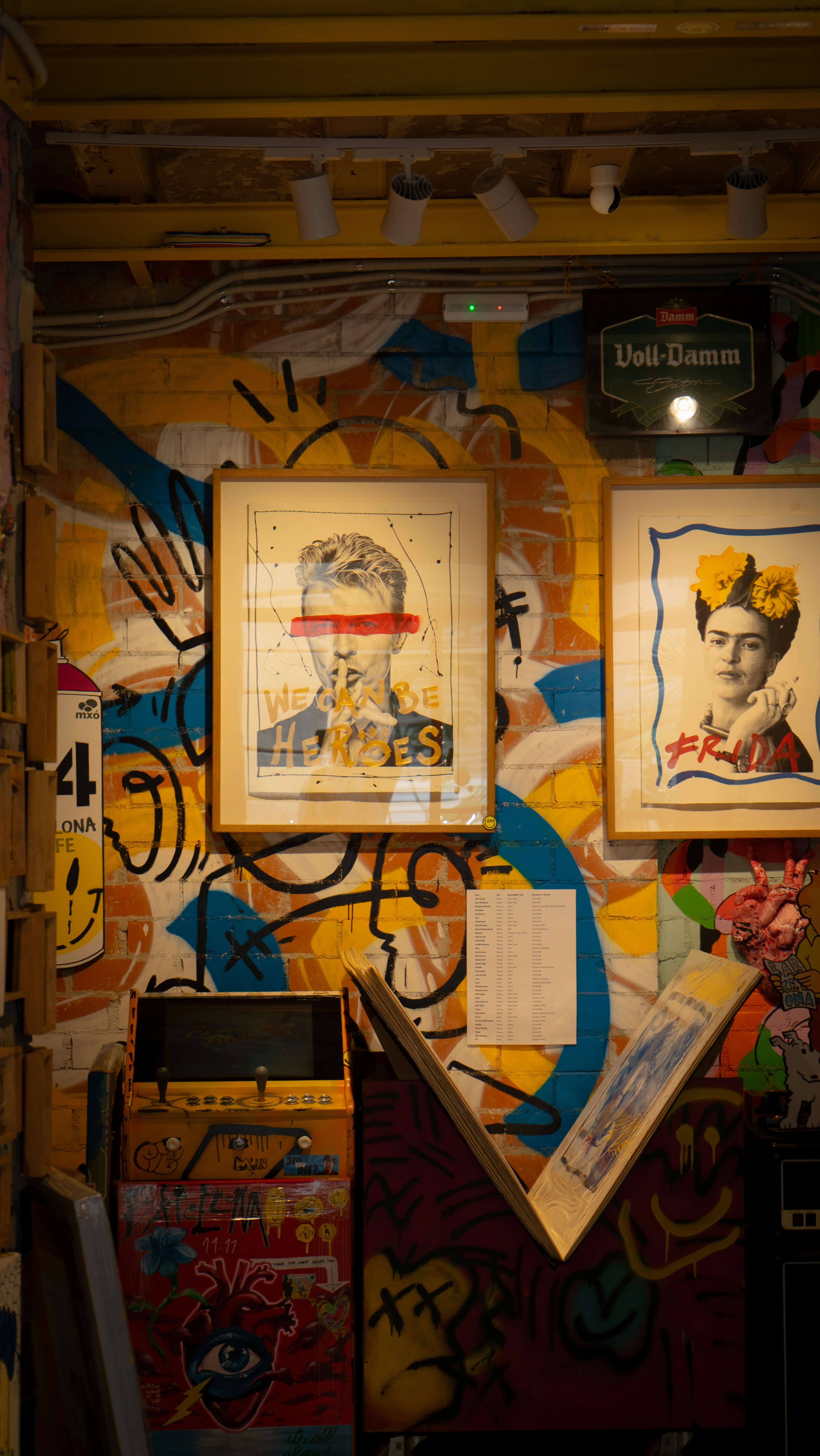 Framed Fragments of Frida and the Graffiti Gallery
