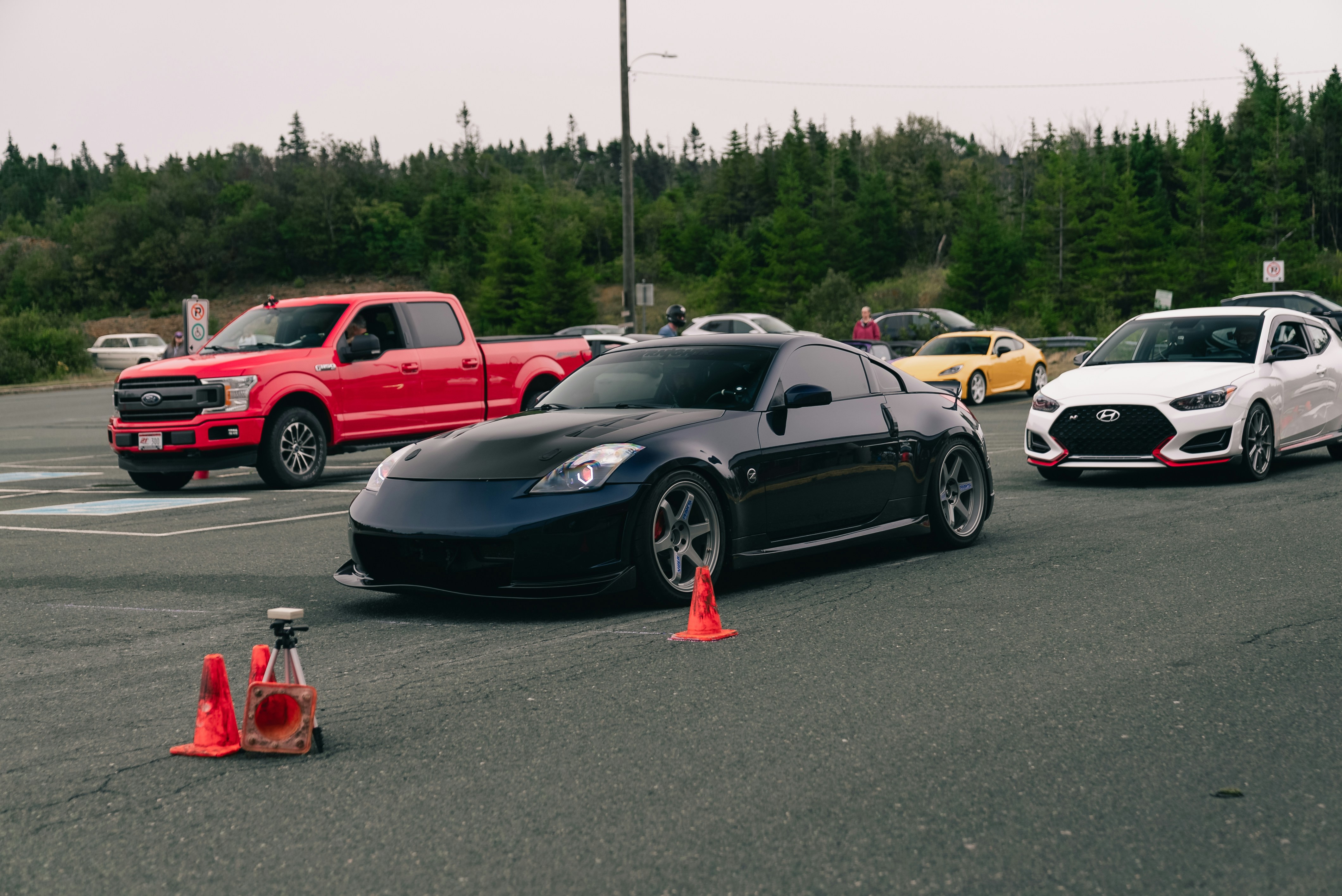 Black Porsche Cayman in a Car Meet: Cone Marked Showcase