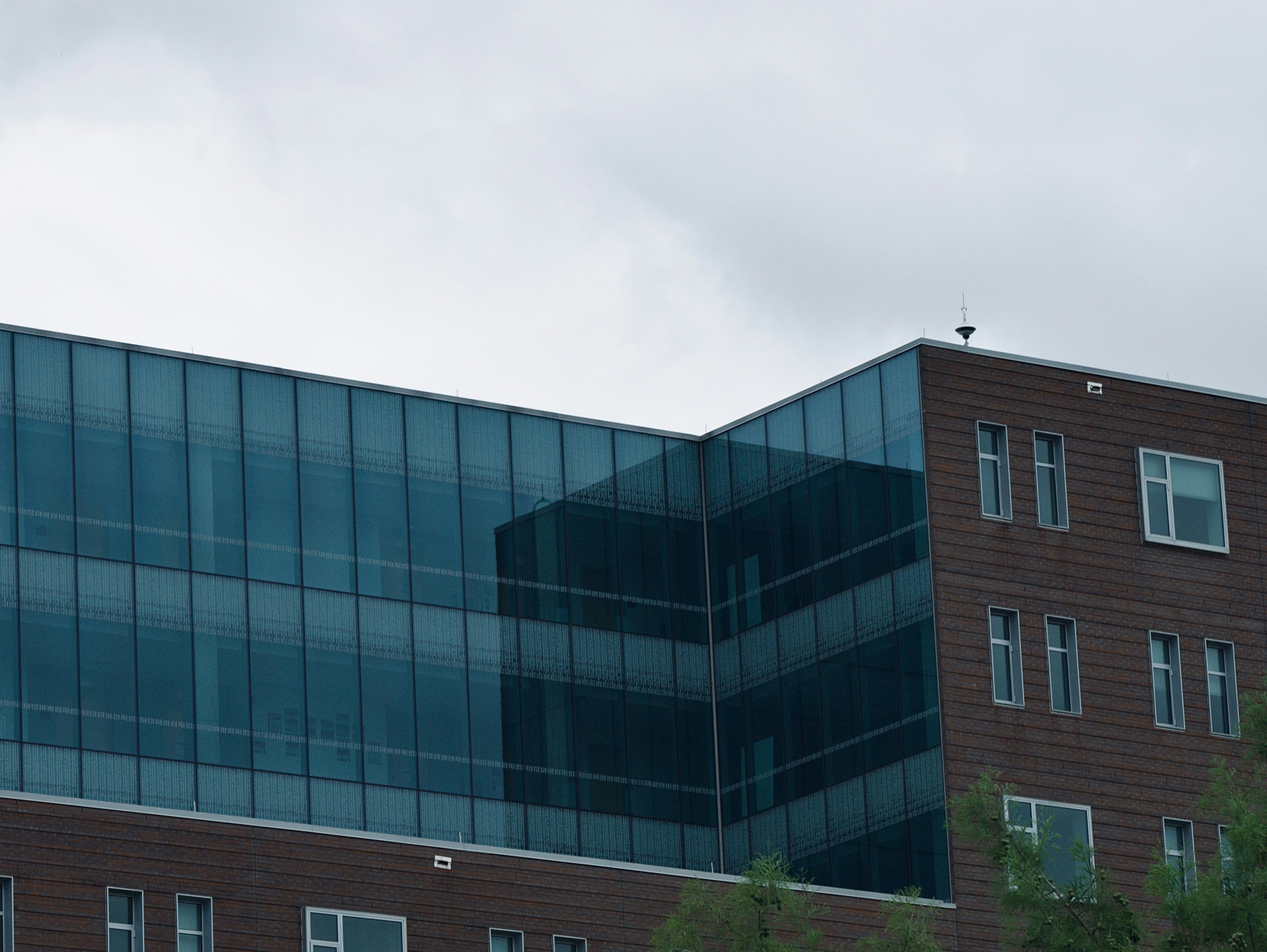 Glass-and-Brick Facade Refrains: A Corner of Modern Architecture