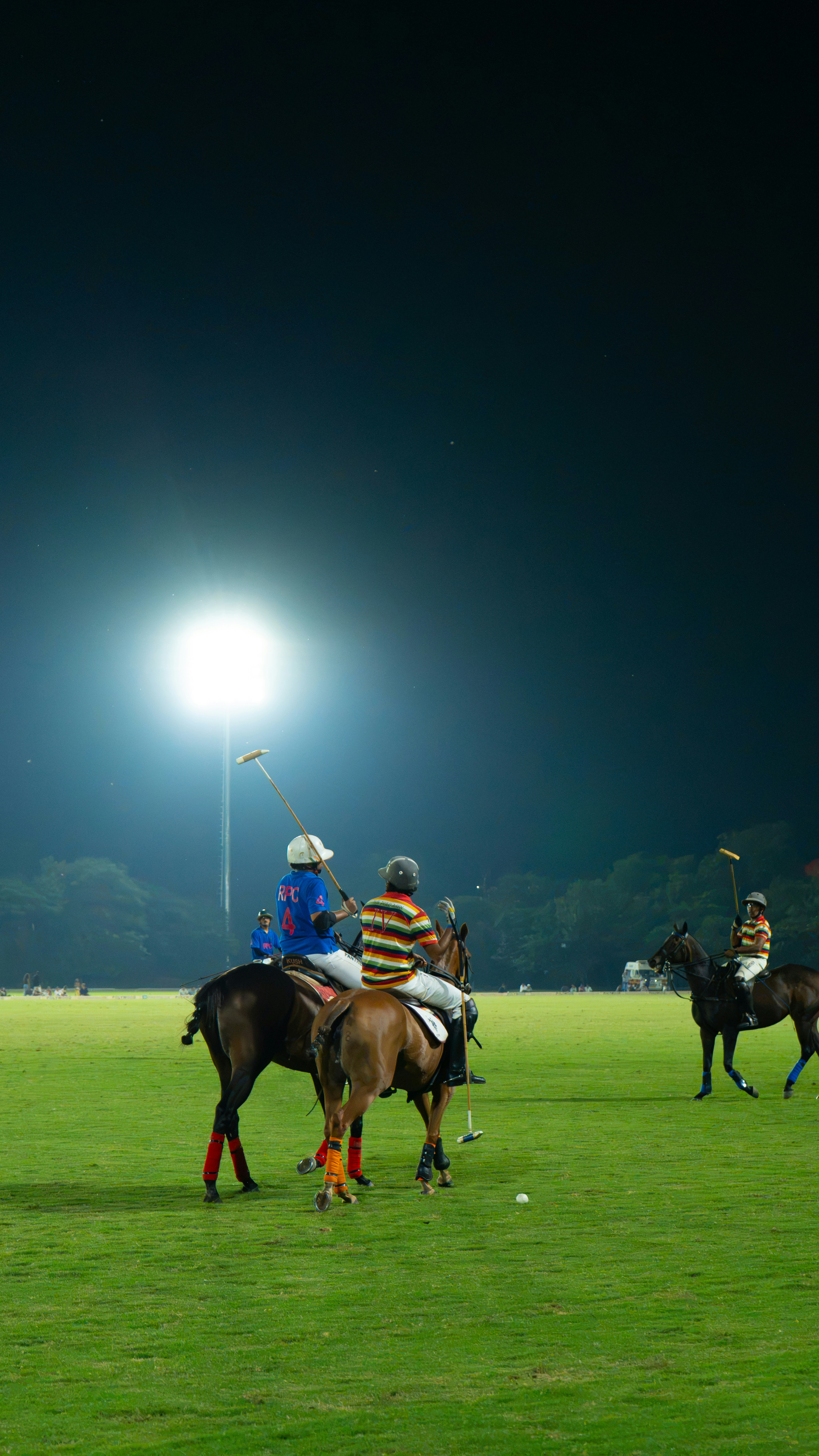 Luminous Field: Night Polo Under the Arena Light