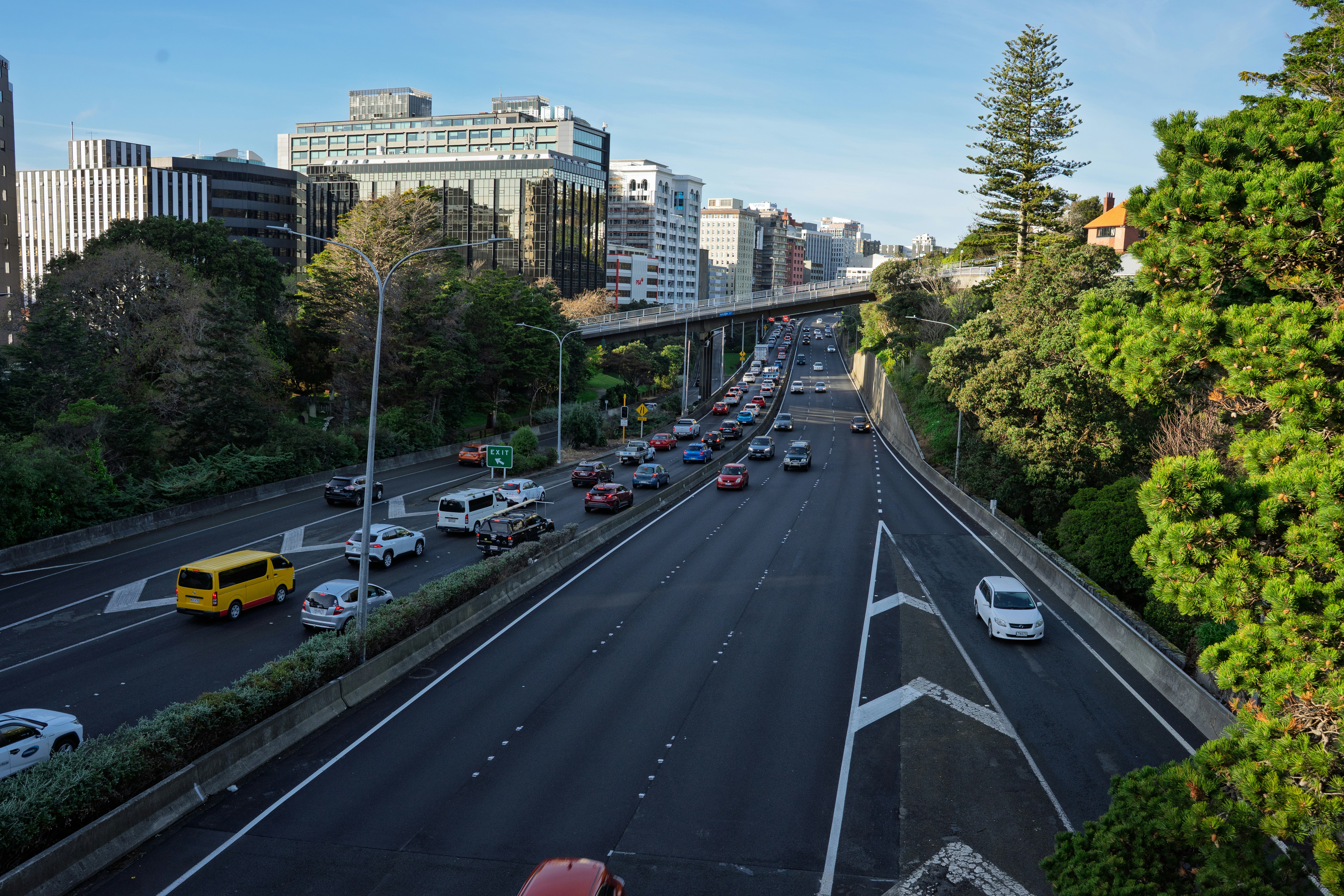Urban Artery: Cars in Quiet Motion Under an Overpass