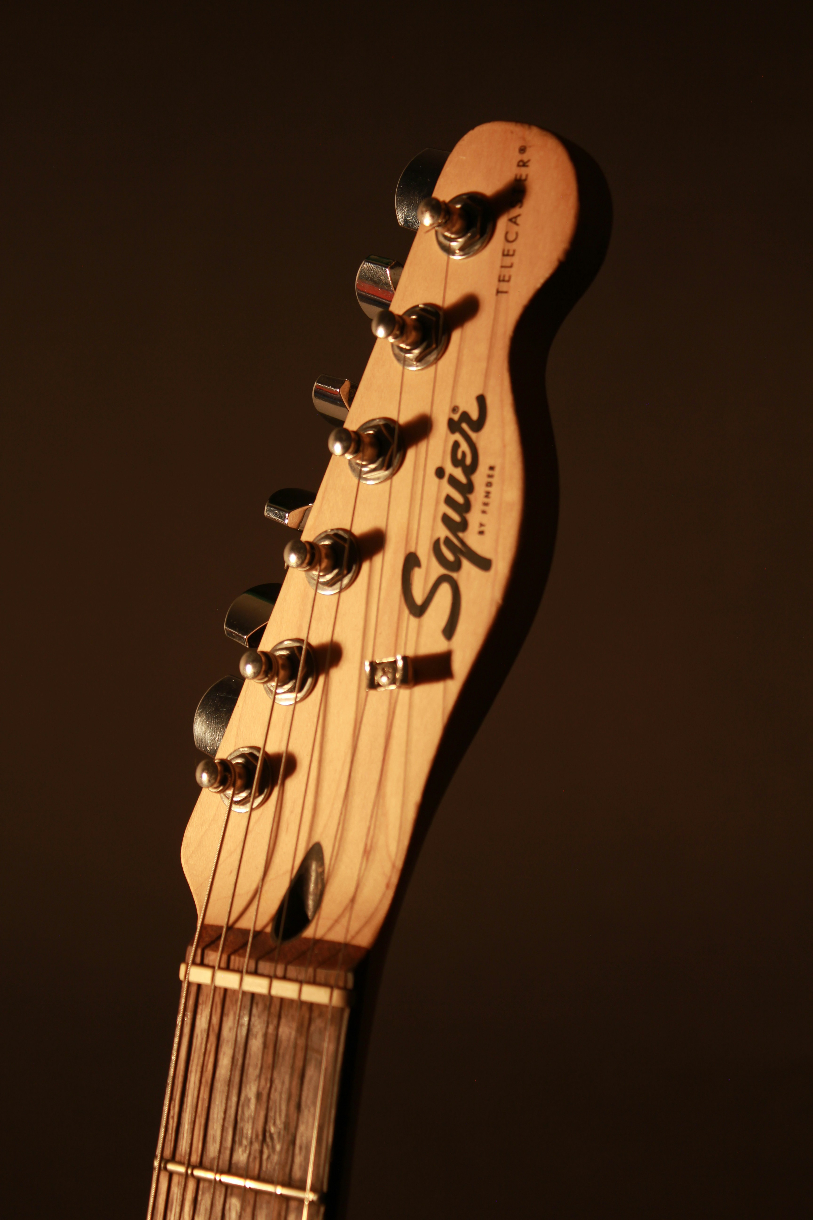 Tuned Focus: Close-Up of a Gibson-Style Headstock