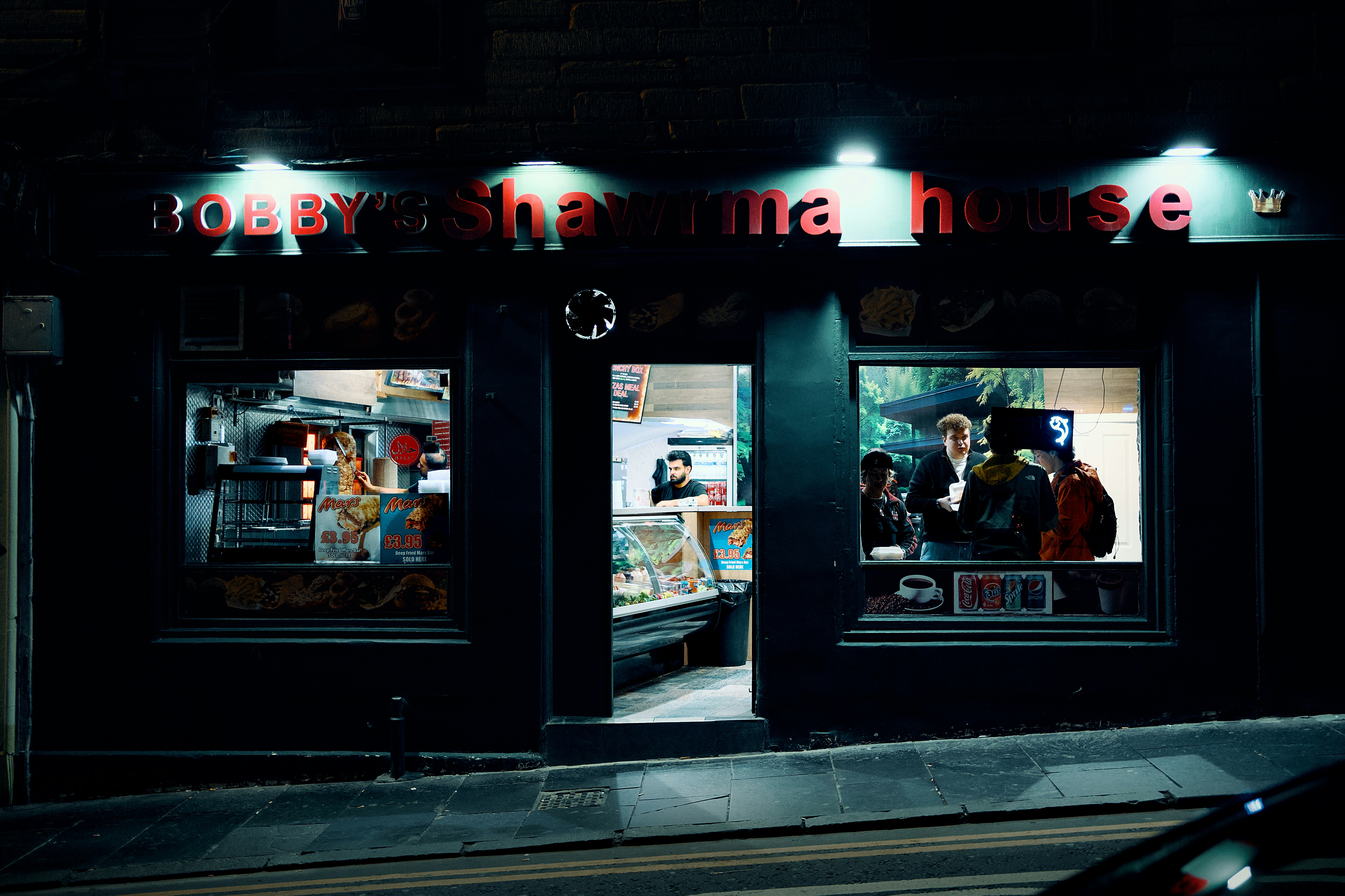 Neon Glimmer on Shawarma Night