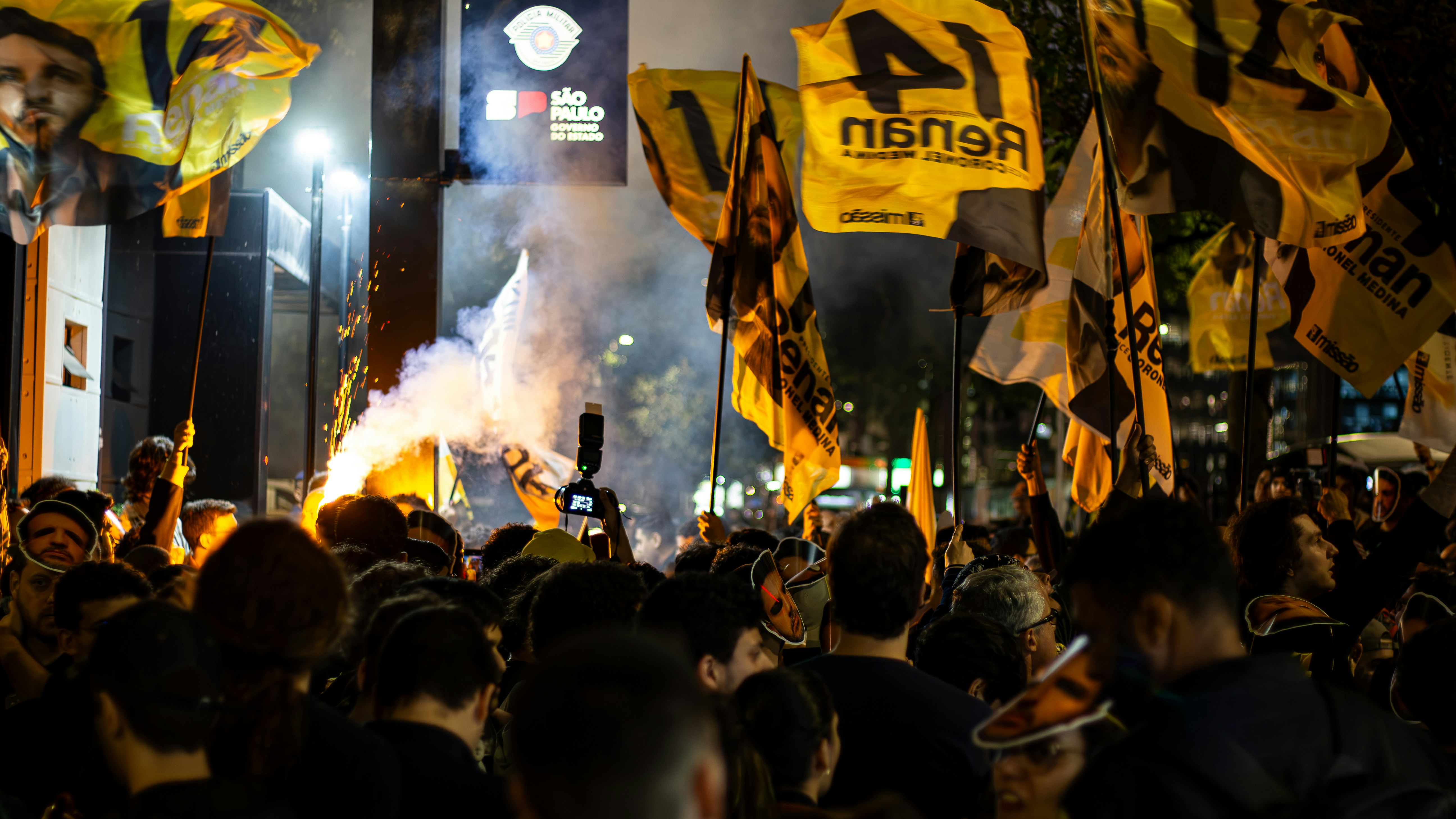 Flames and Flags: A Night of Echoing Cheers
