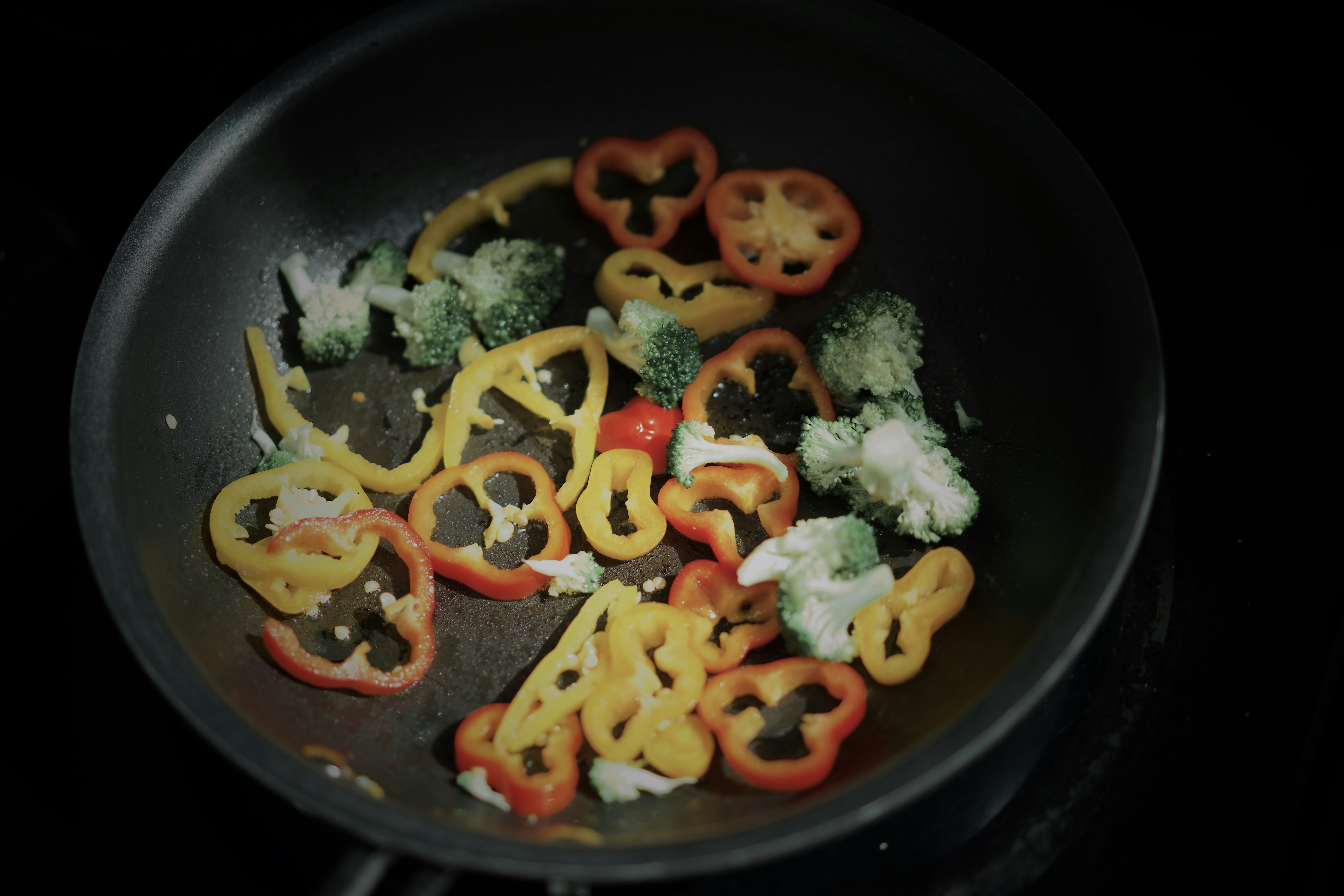 Colorful Rings in a Sizzle: Peppers in a Pan