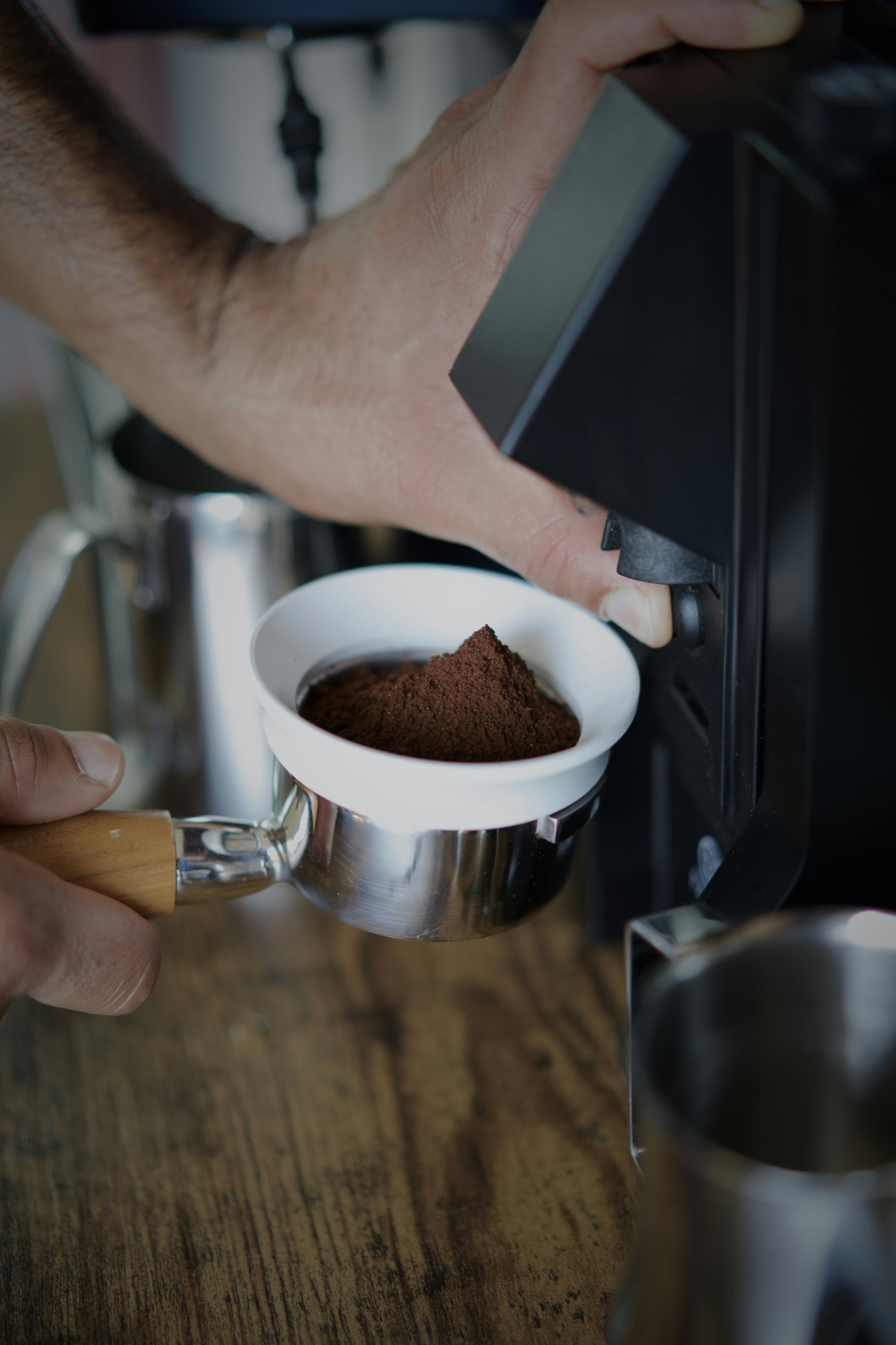 Precision Pour: A Barista Dials In Fine Grounds for Espresso