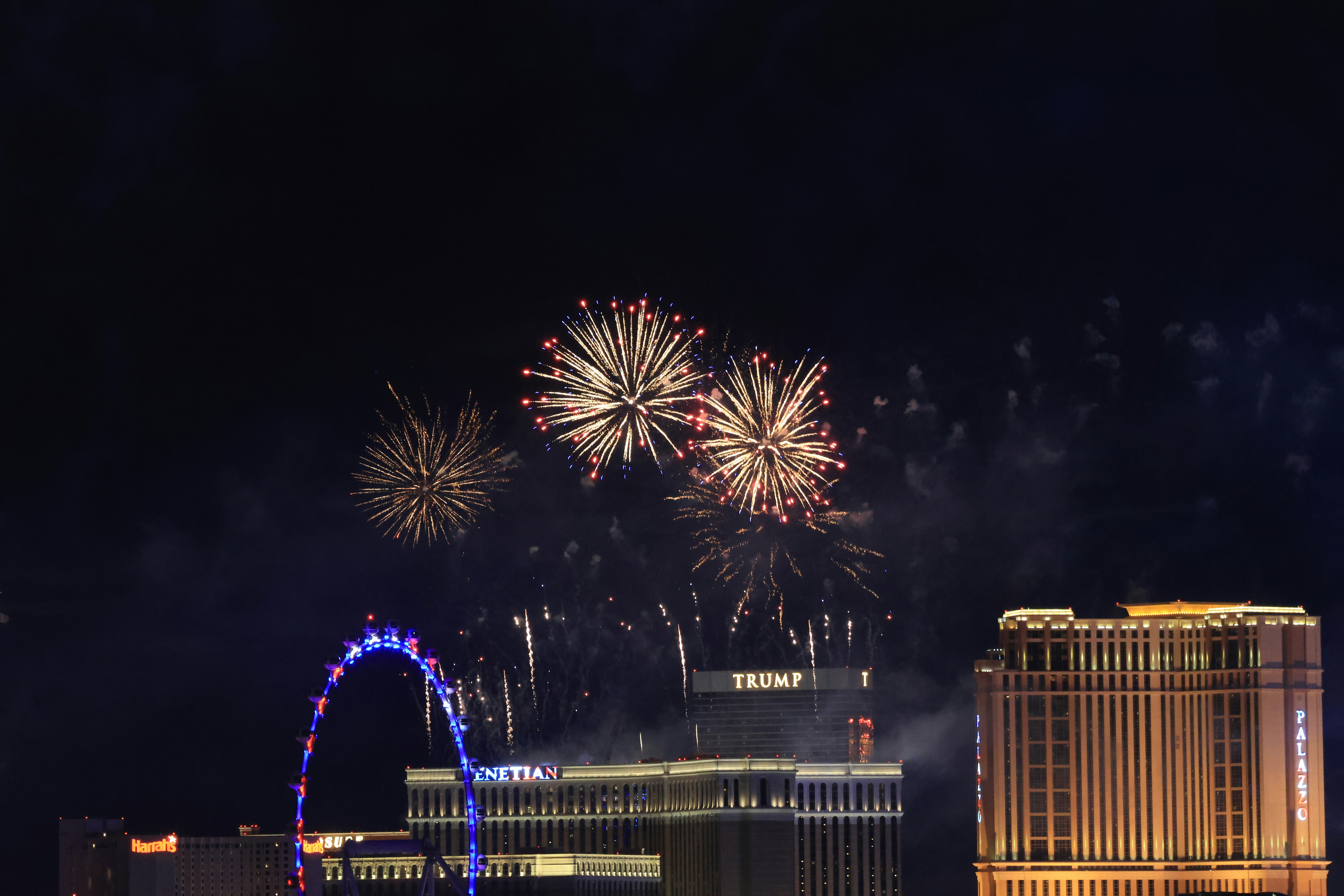 Skyborne Sparks Over the Las Vegas Skyline