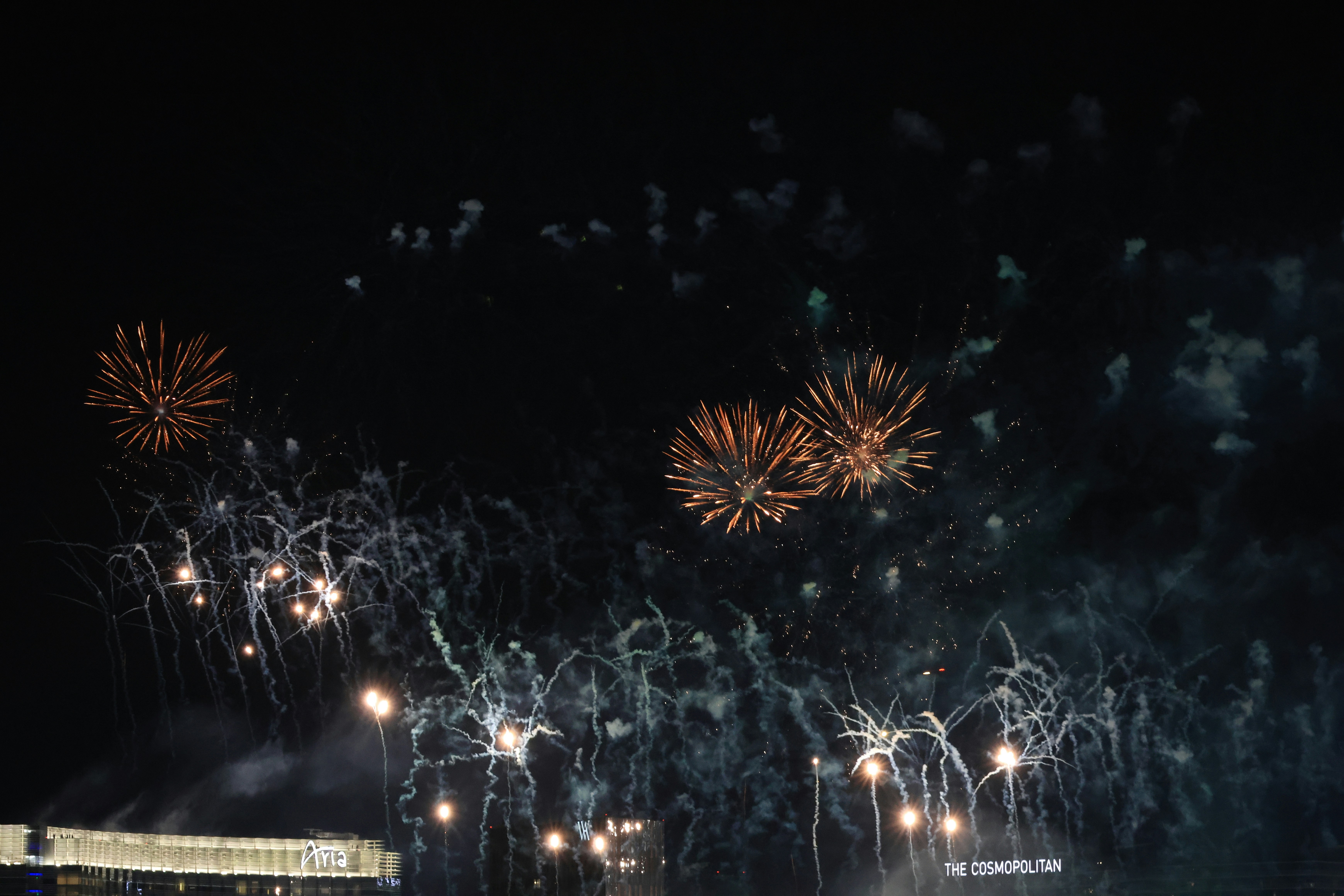 Firework Bloom Above the Quiet Stadium Night