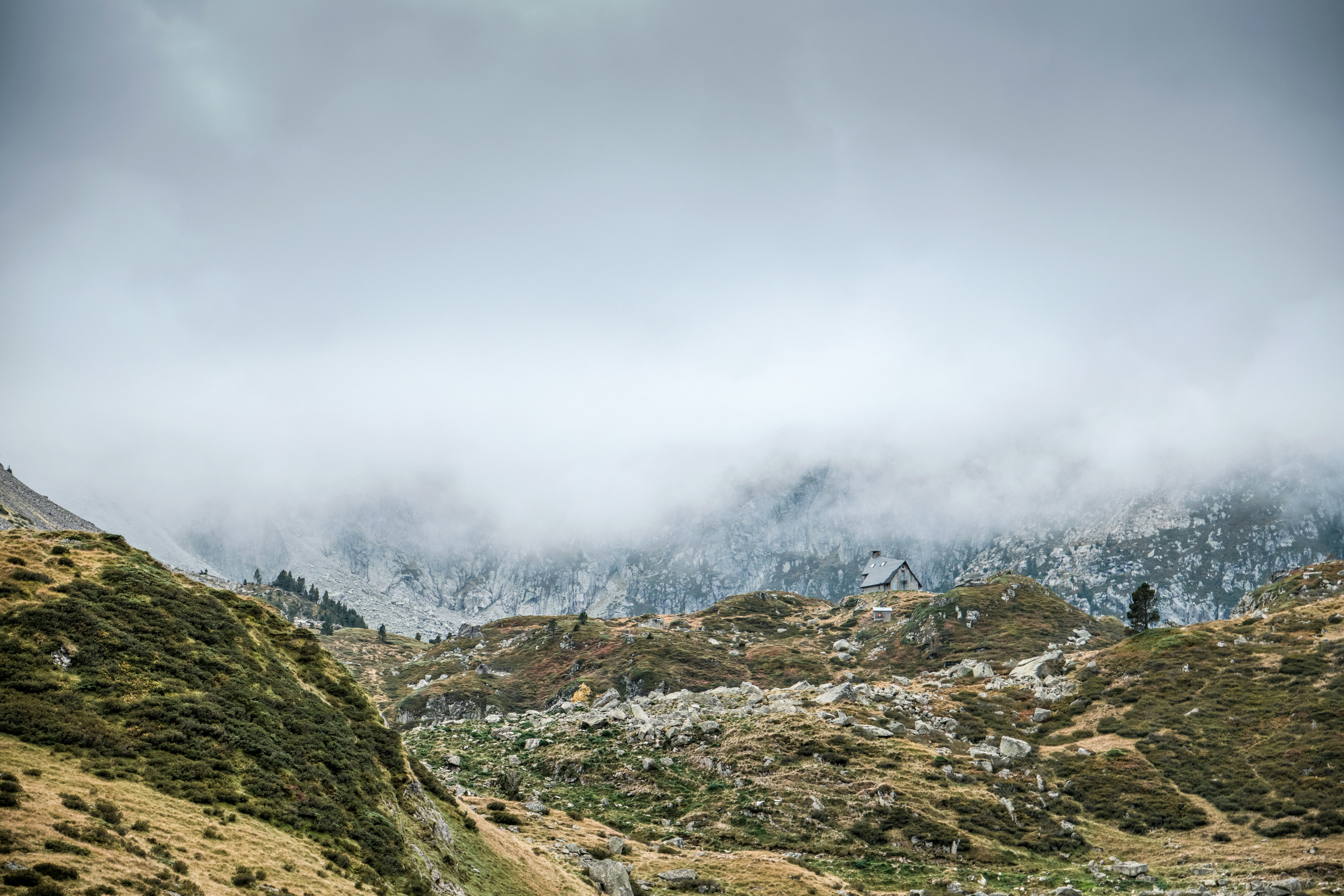 Clouds over Weathered Peaks: A Quiet Alpine Traverse