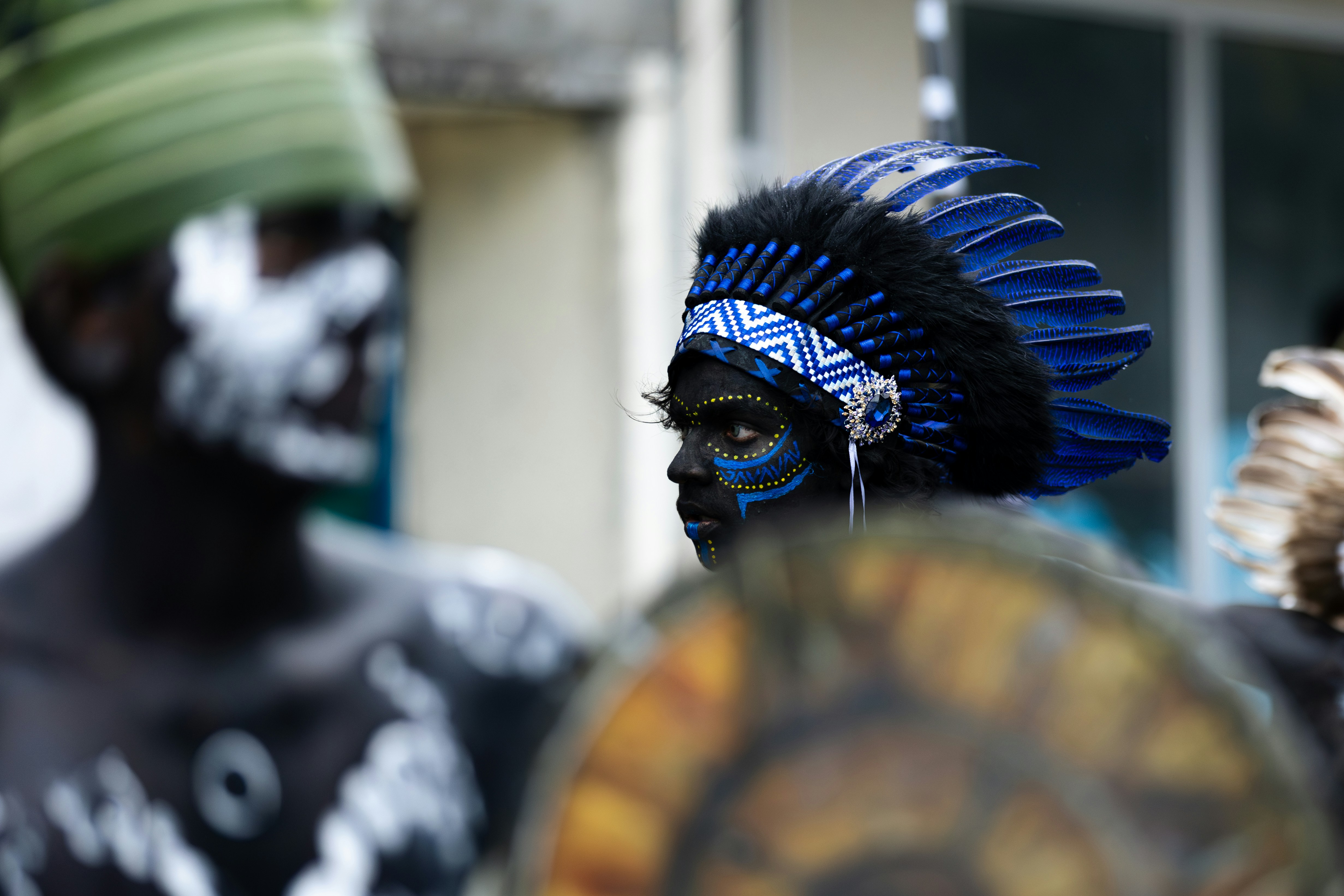 Blue Crest: A Carnival Headdress in Focus