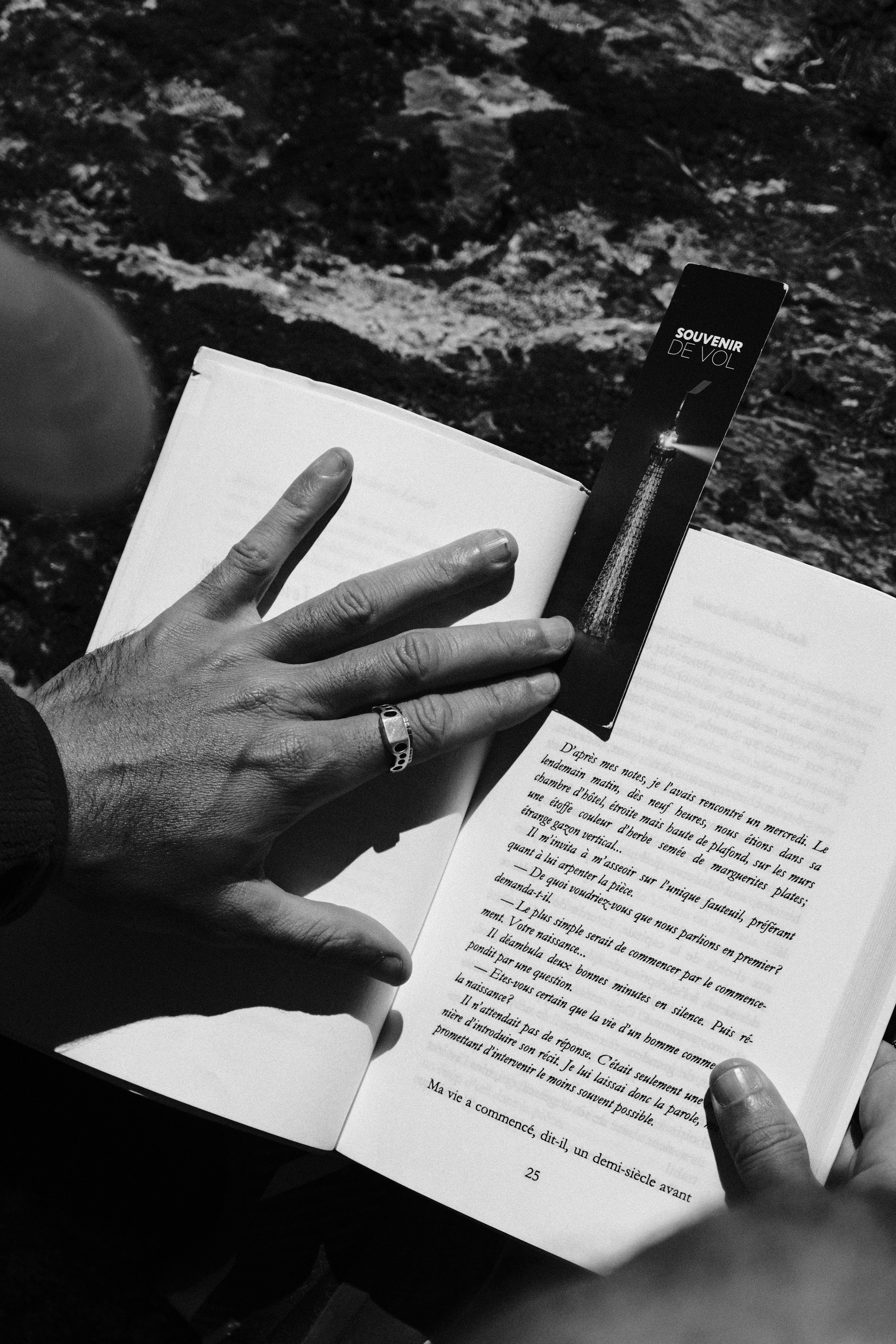 Hands, a Book, and a Souvenir: Reading in a Quiet Moment