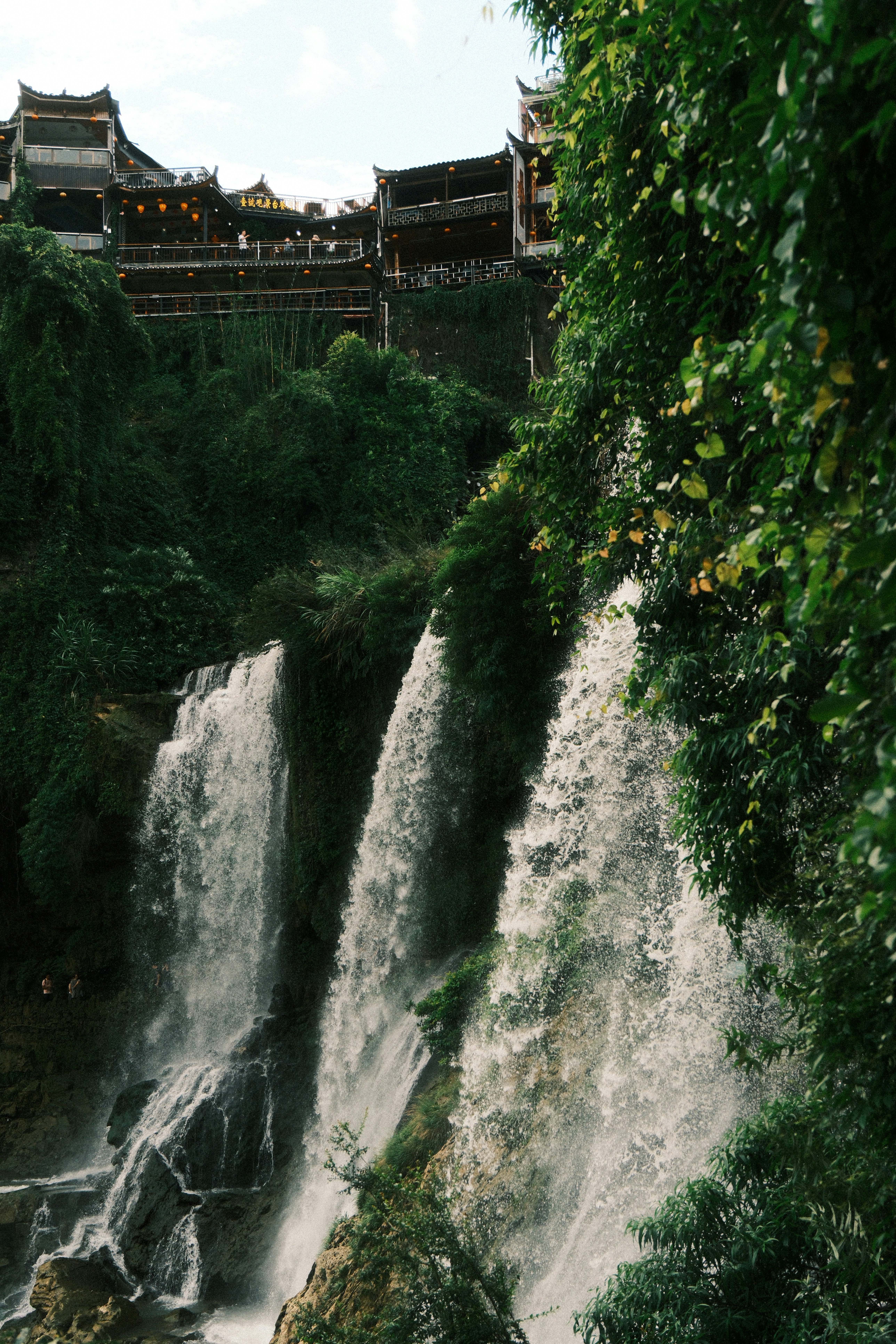 Waterfall Overlook: A Traditional Village Clinging to the Cliff