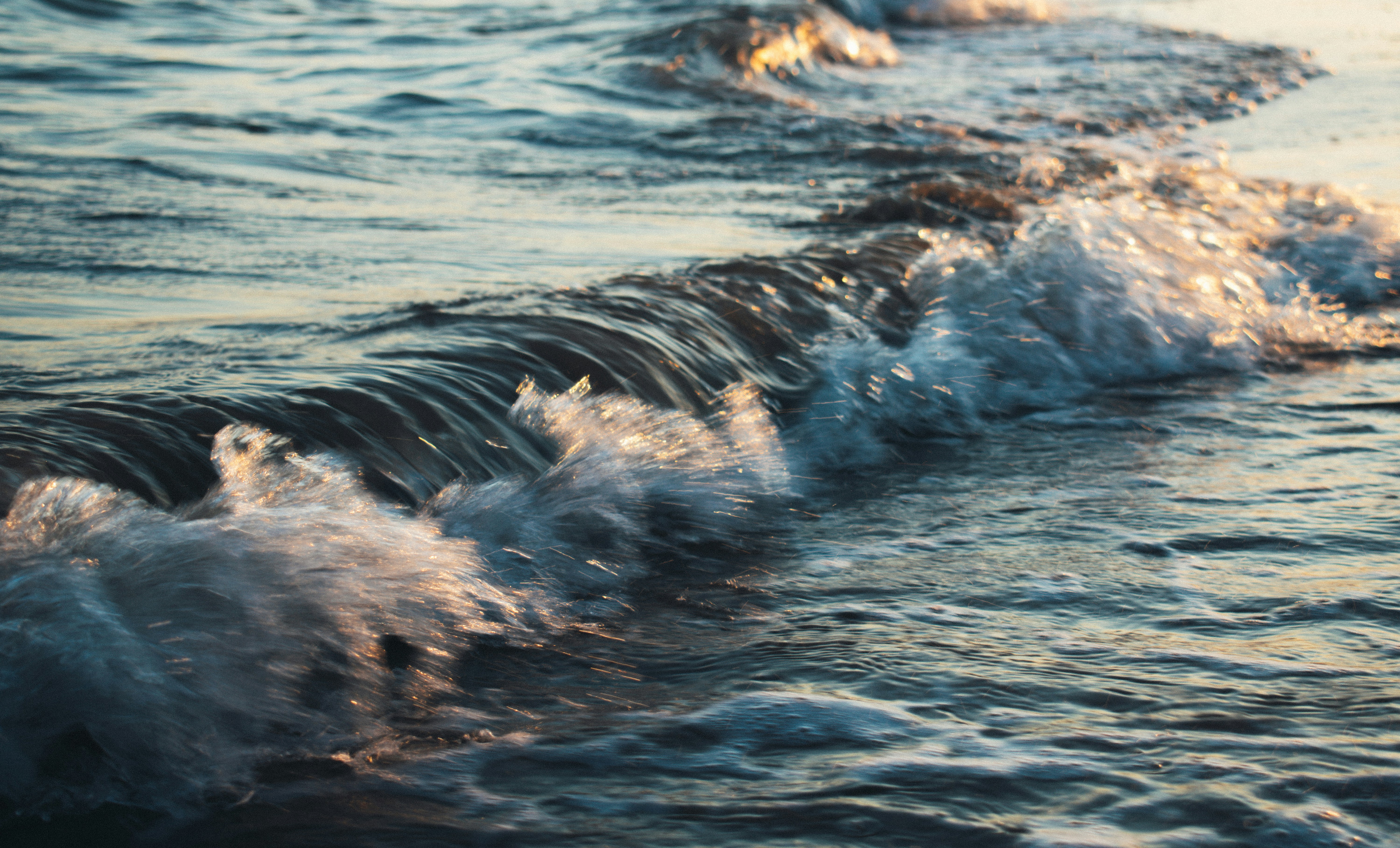 Crepuscular Crest: A Row of Fringed Waves
