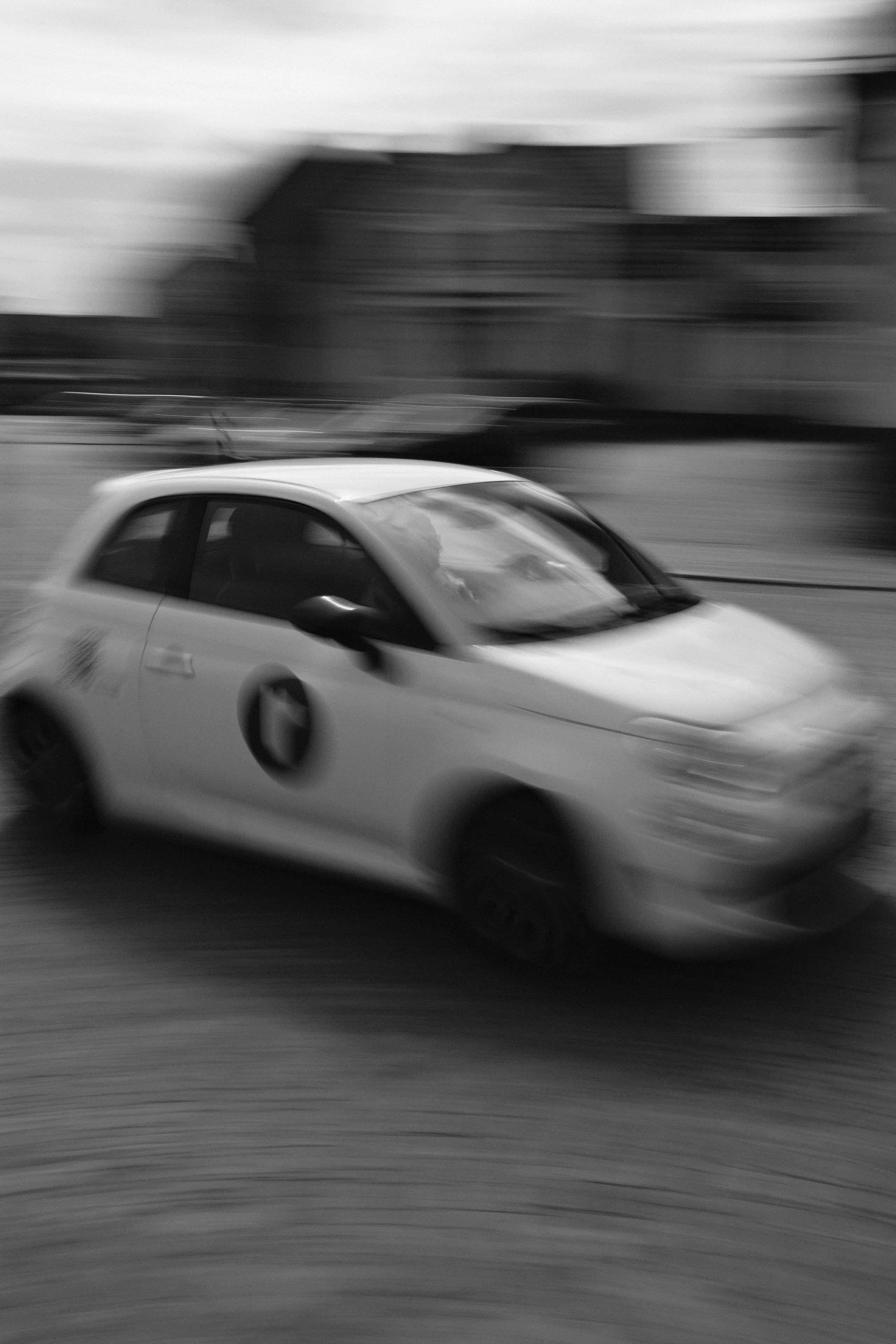 Blurry Prospect: A City Taxi in Motion