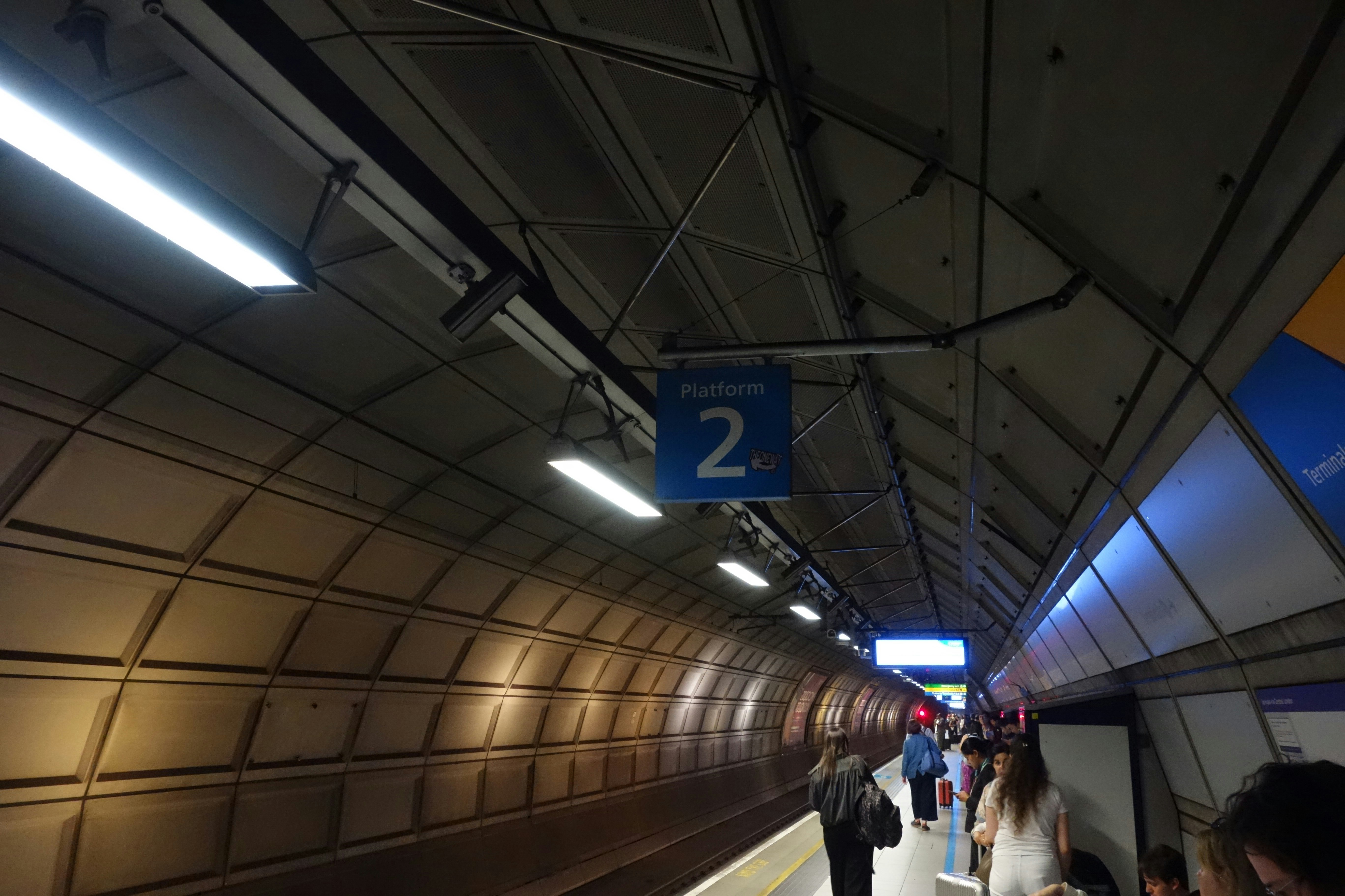 Subway Station in Motion: A Quiet Moment on Platform 2