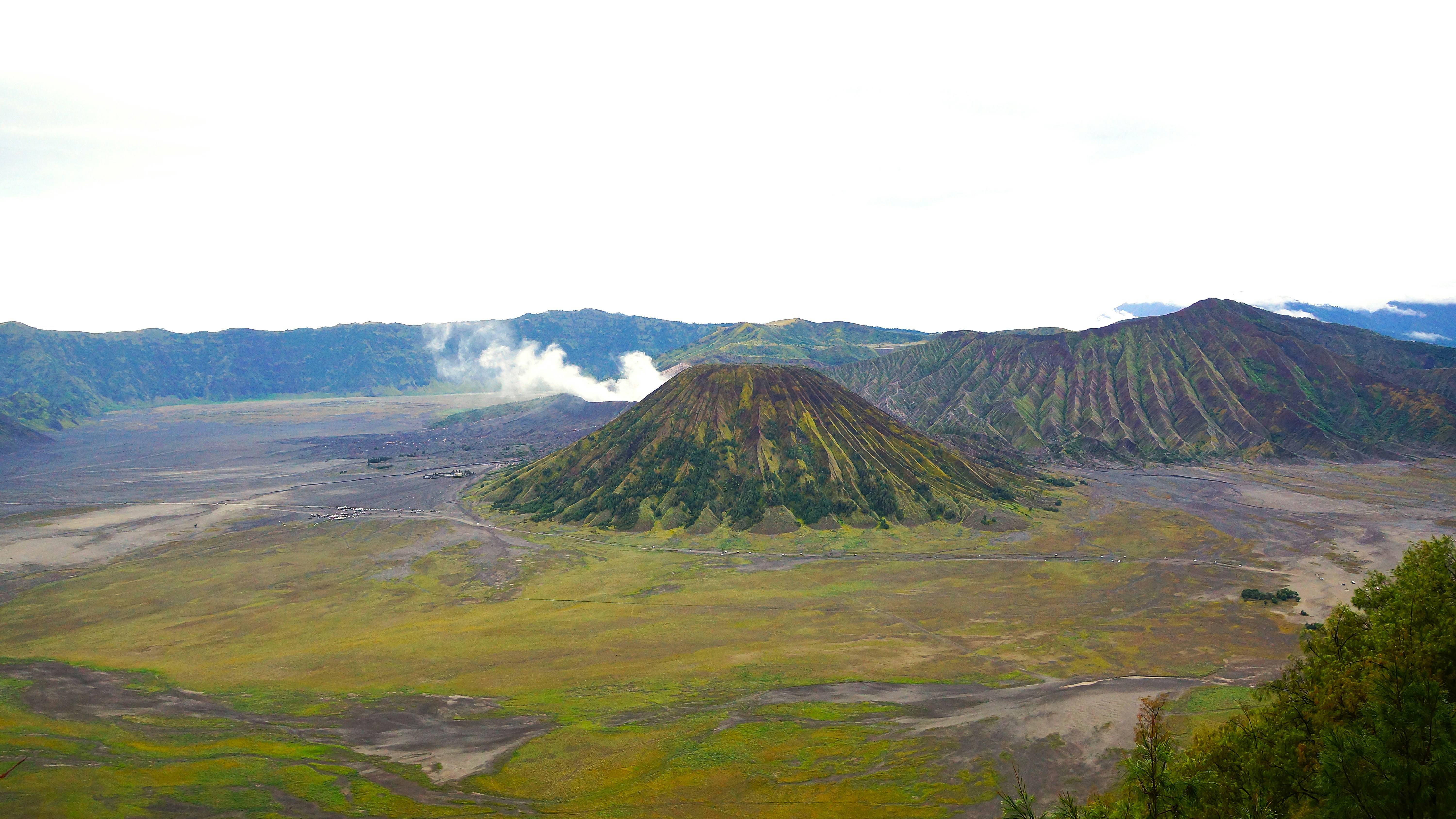 Caldera Sentinel: A Linelike View Across the Volcanic Plain