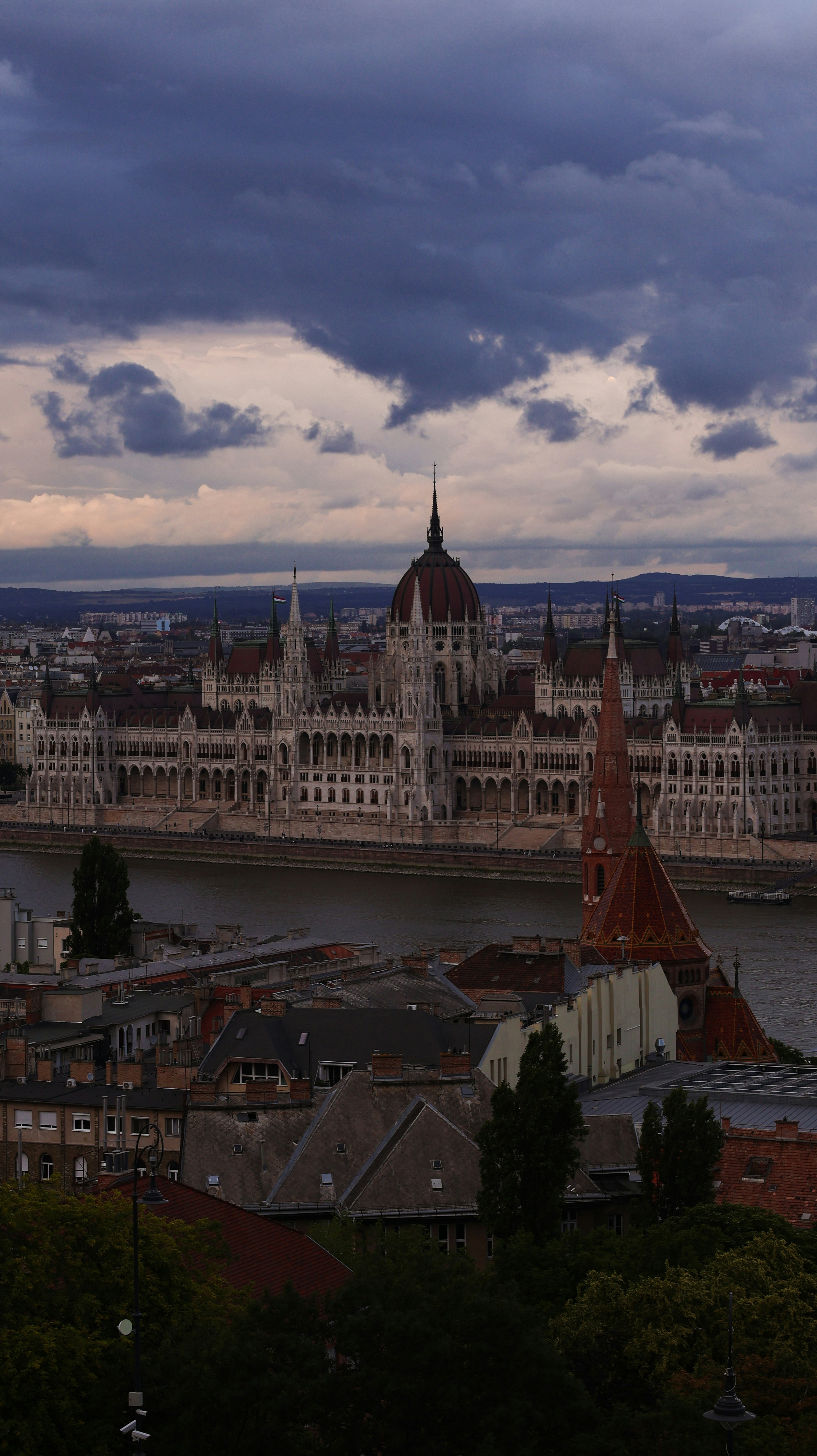 Budapest’s Parliament Piercing a Storm-Glazed Sky