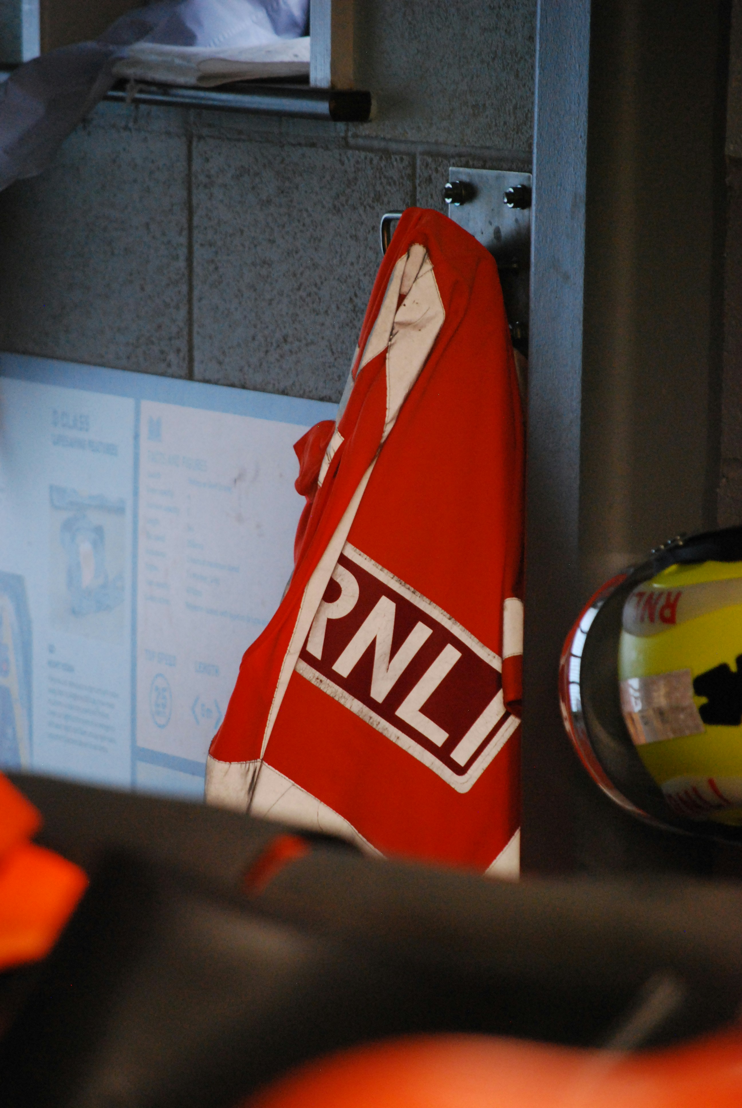 Red Lifeline in a Station Locker