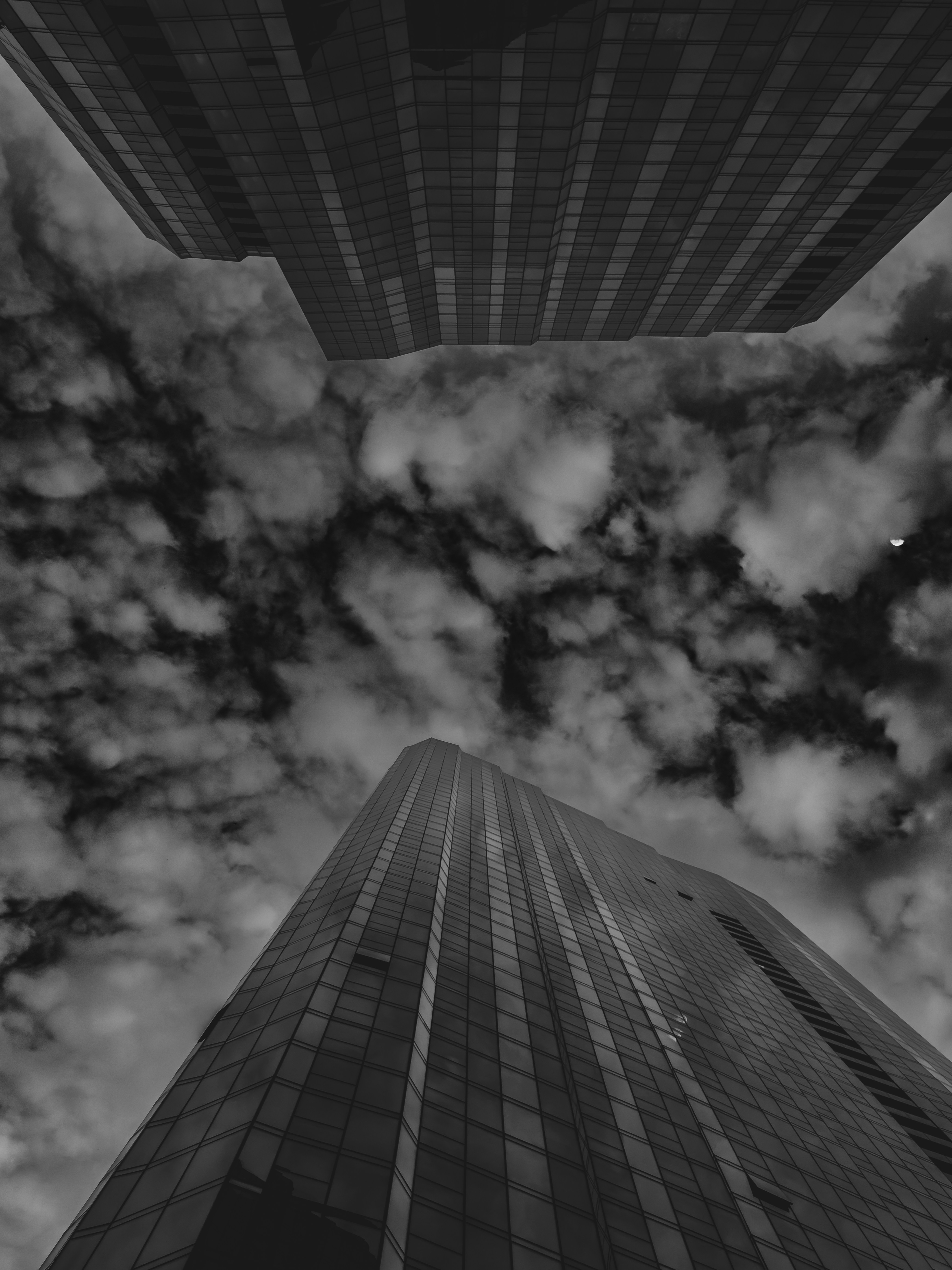 Vertical Giants: Skyward Perspective Between Skyscrapers