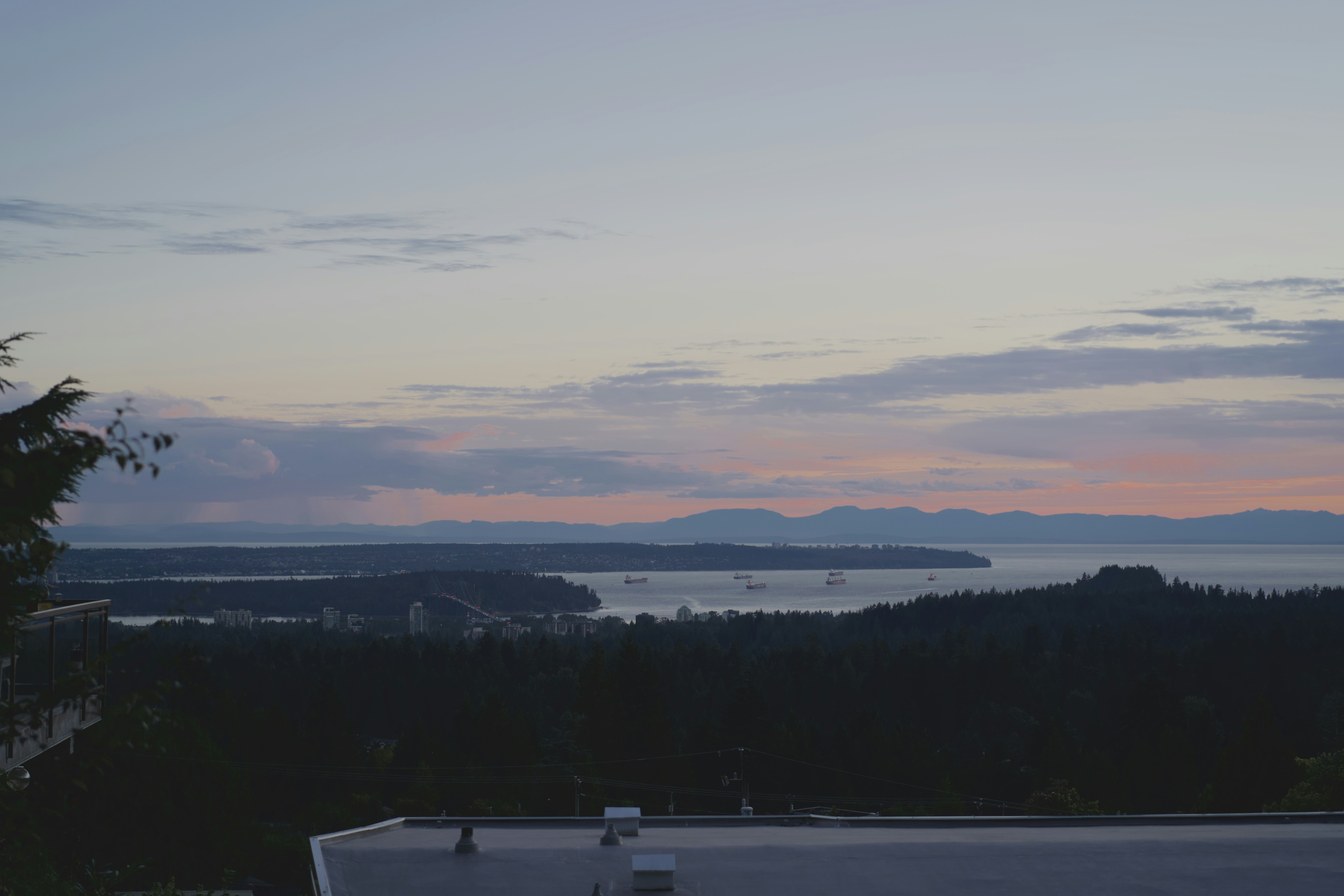 Dawn Over the Quiet Harbor skyline