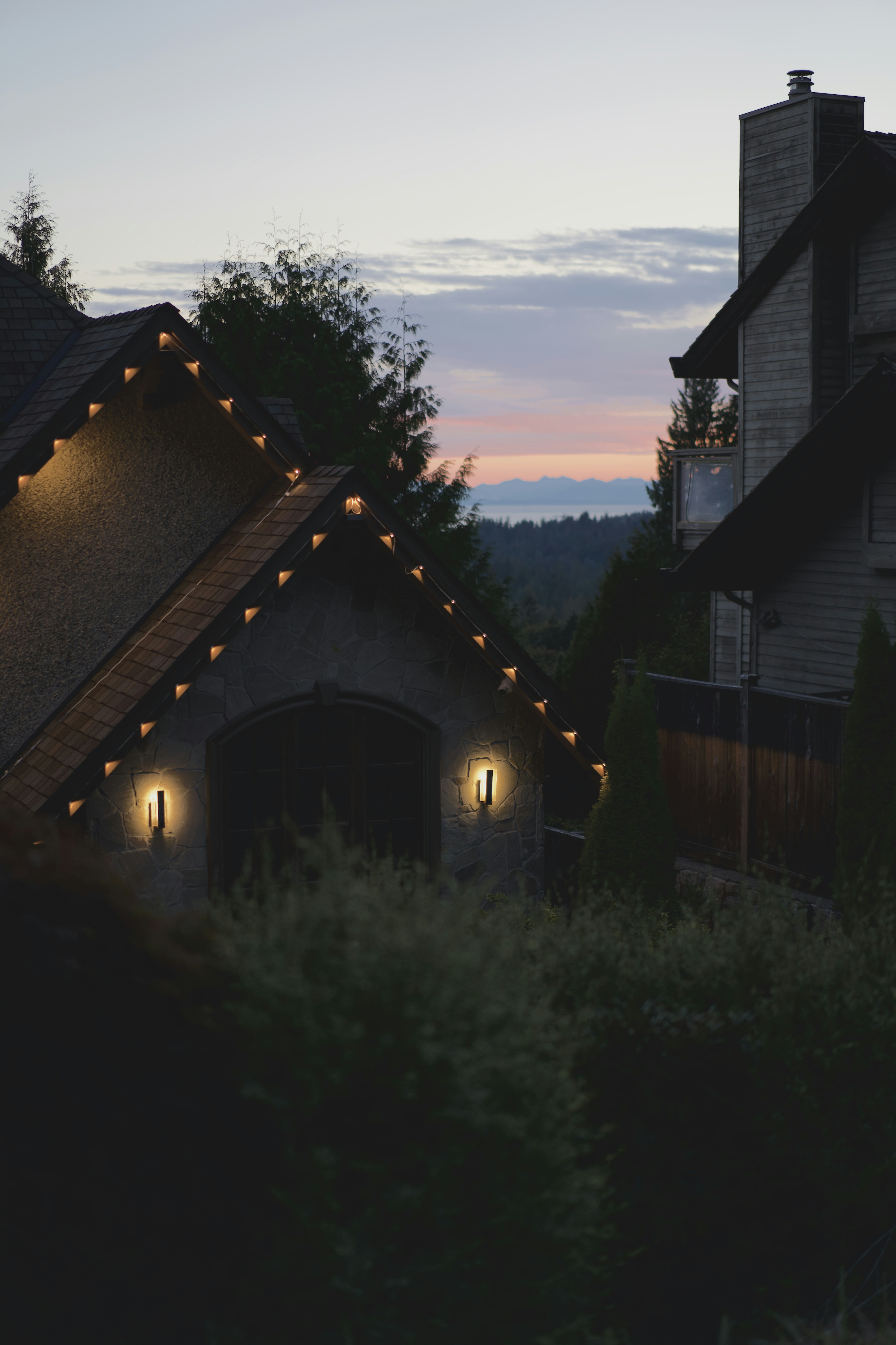 Twilight Lodge: Warm Lights on a Quiet Slope