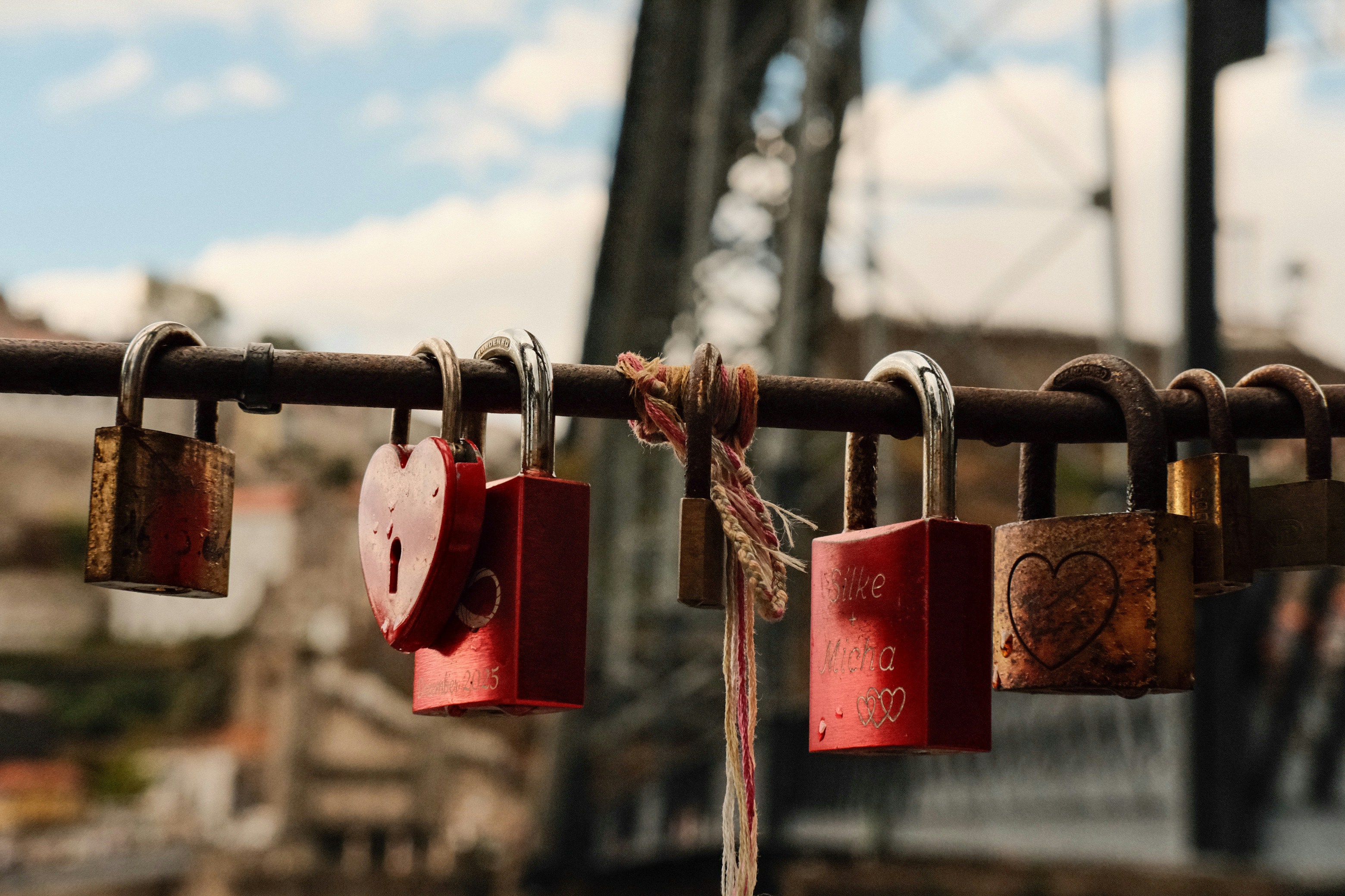 Locks of Love on a Riverside Railing