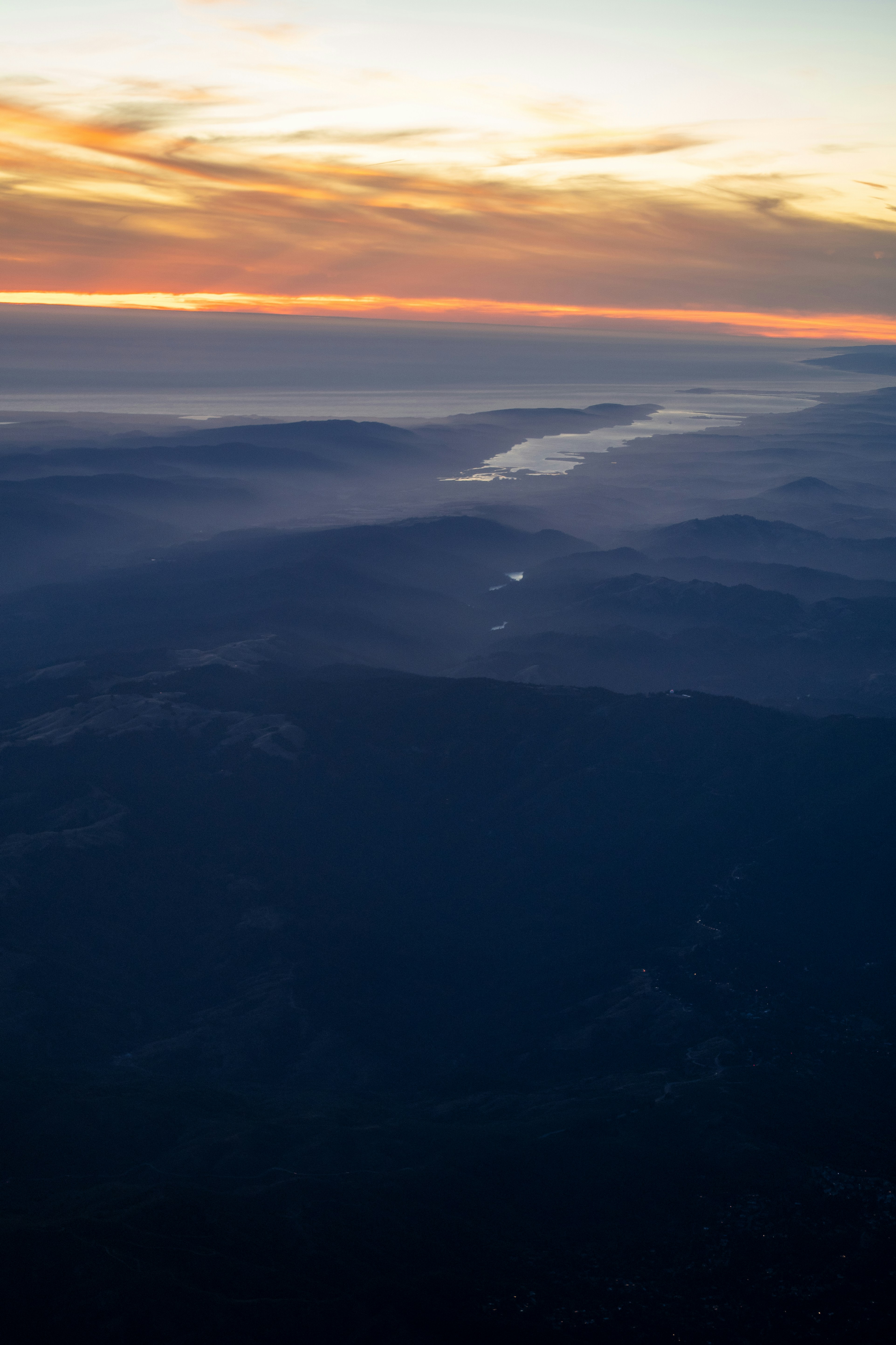 Dawn Over Blue Ridge: Aerial Horizon of Quiet Valleys