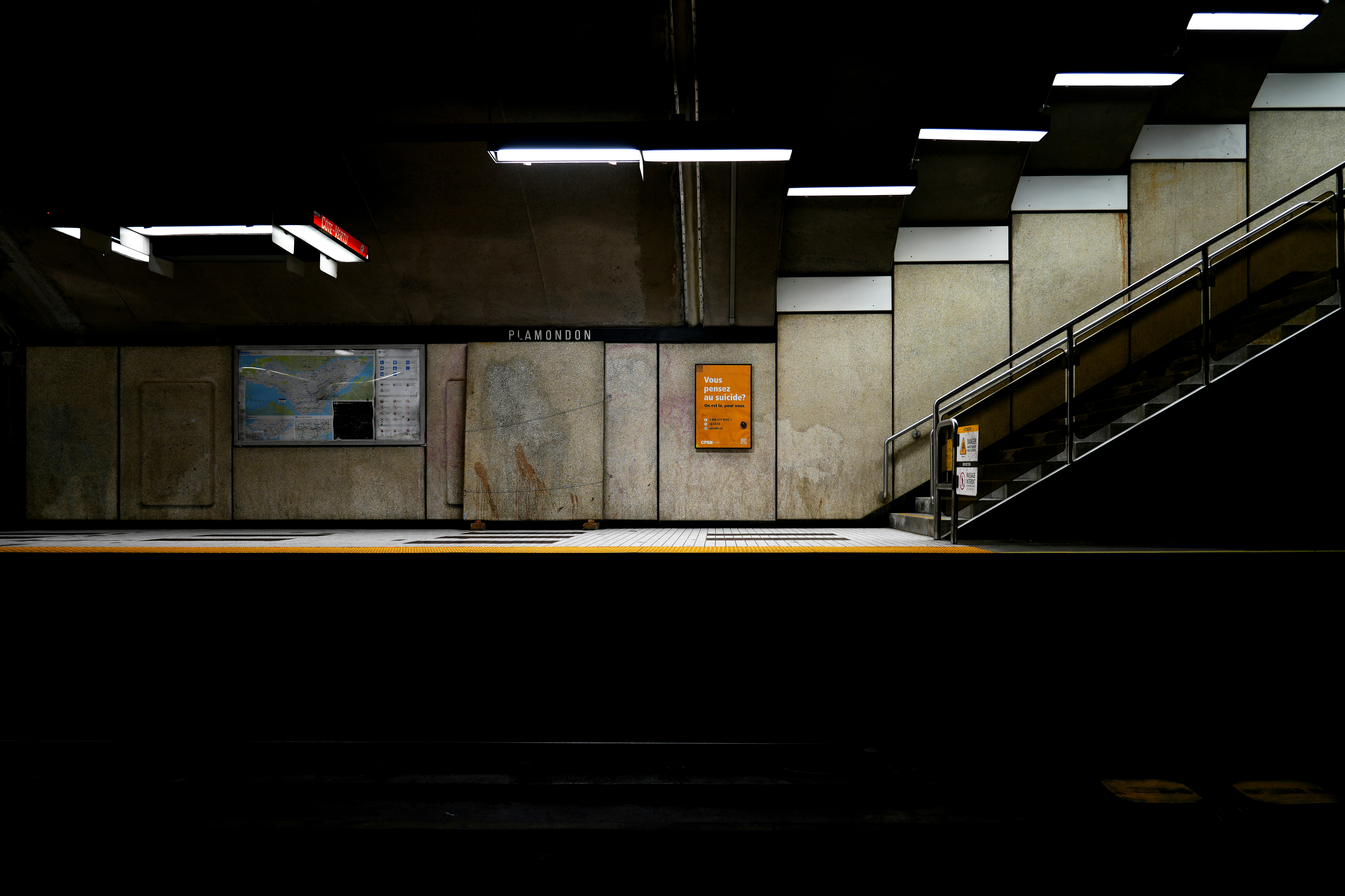 Shadowed Platform at Diamond Line Station