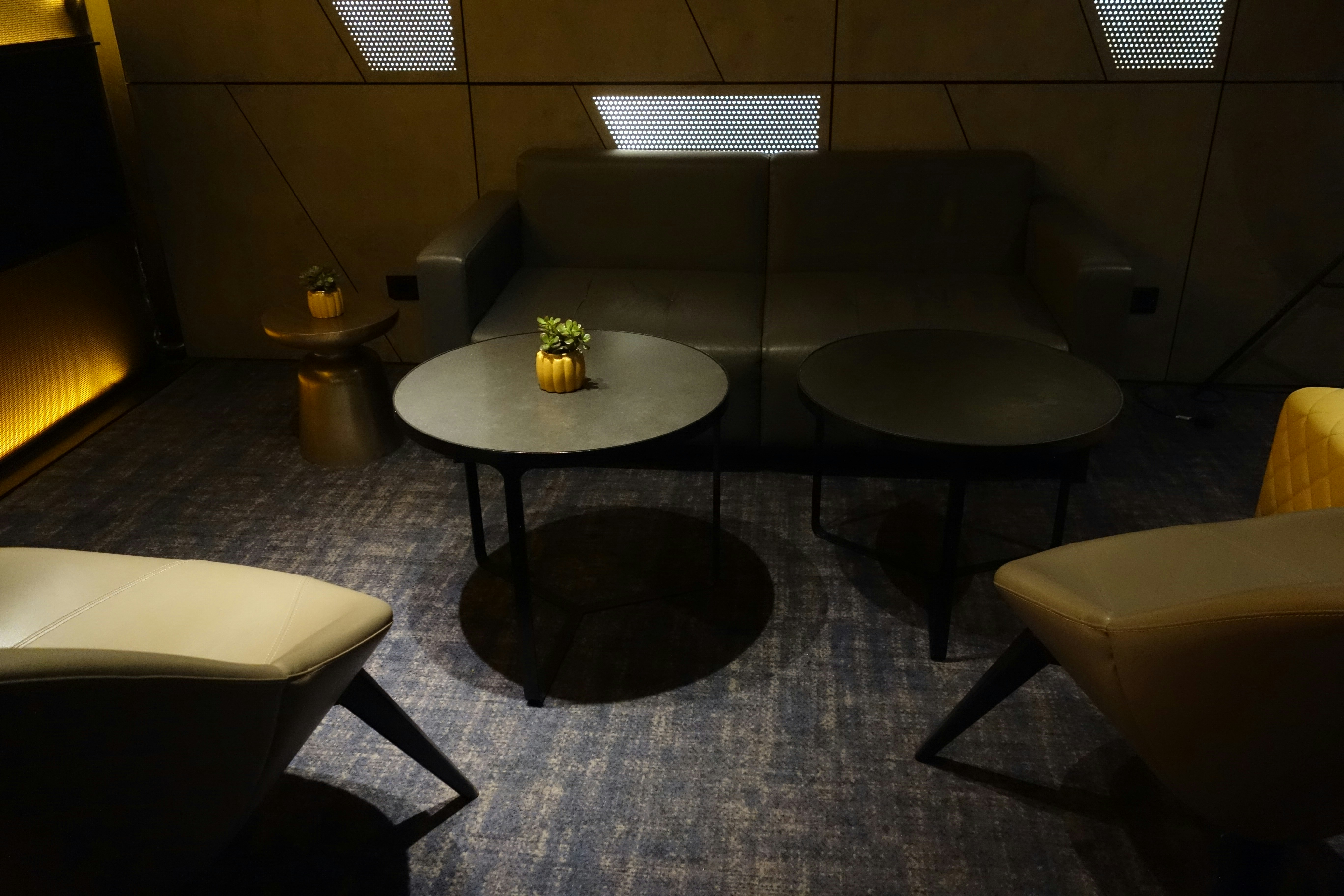 Dim Lounge, Softly Lit Circles