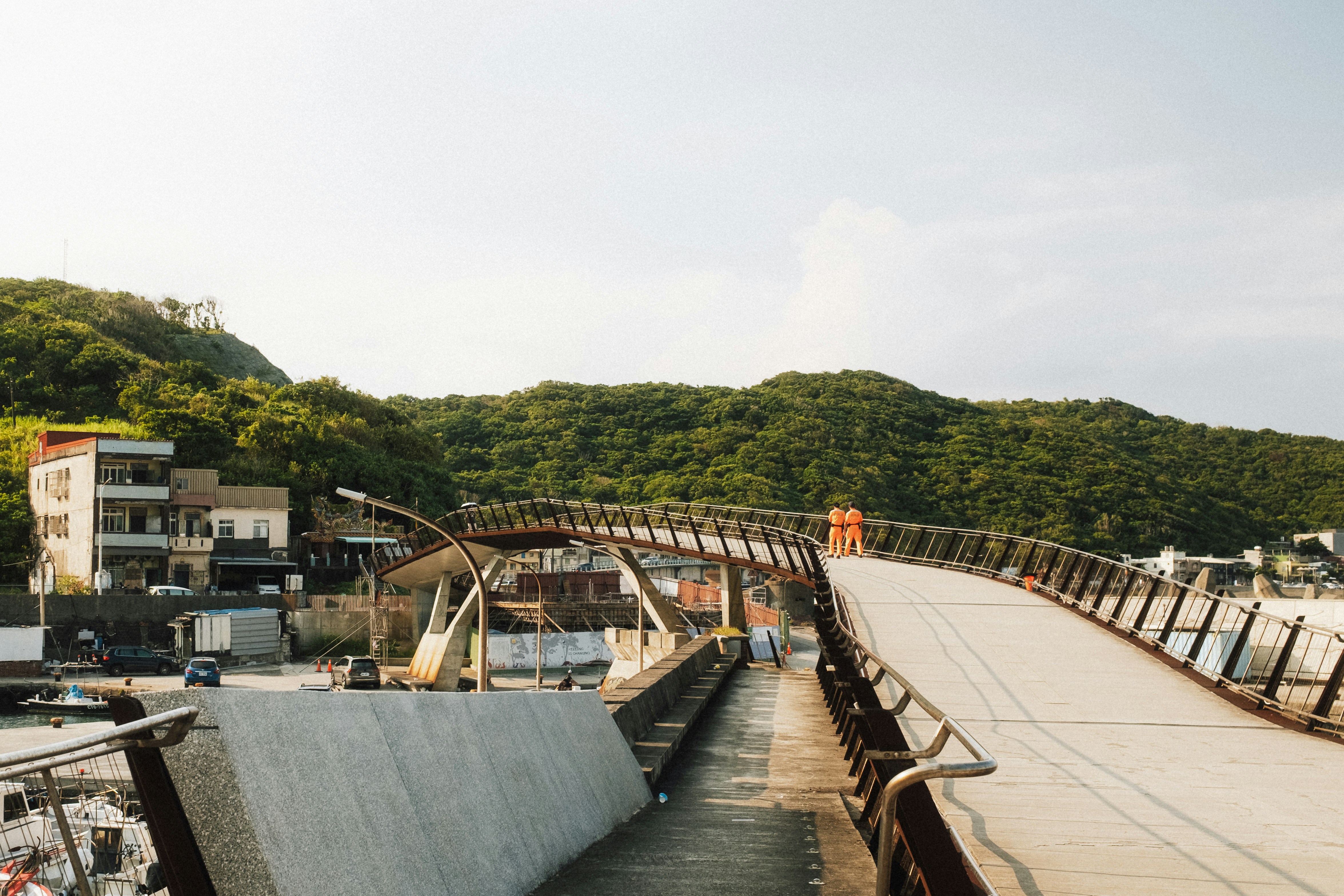 Footbridge Over Maritime Calm