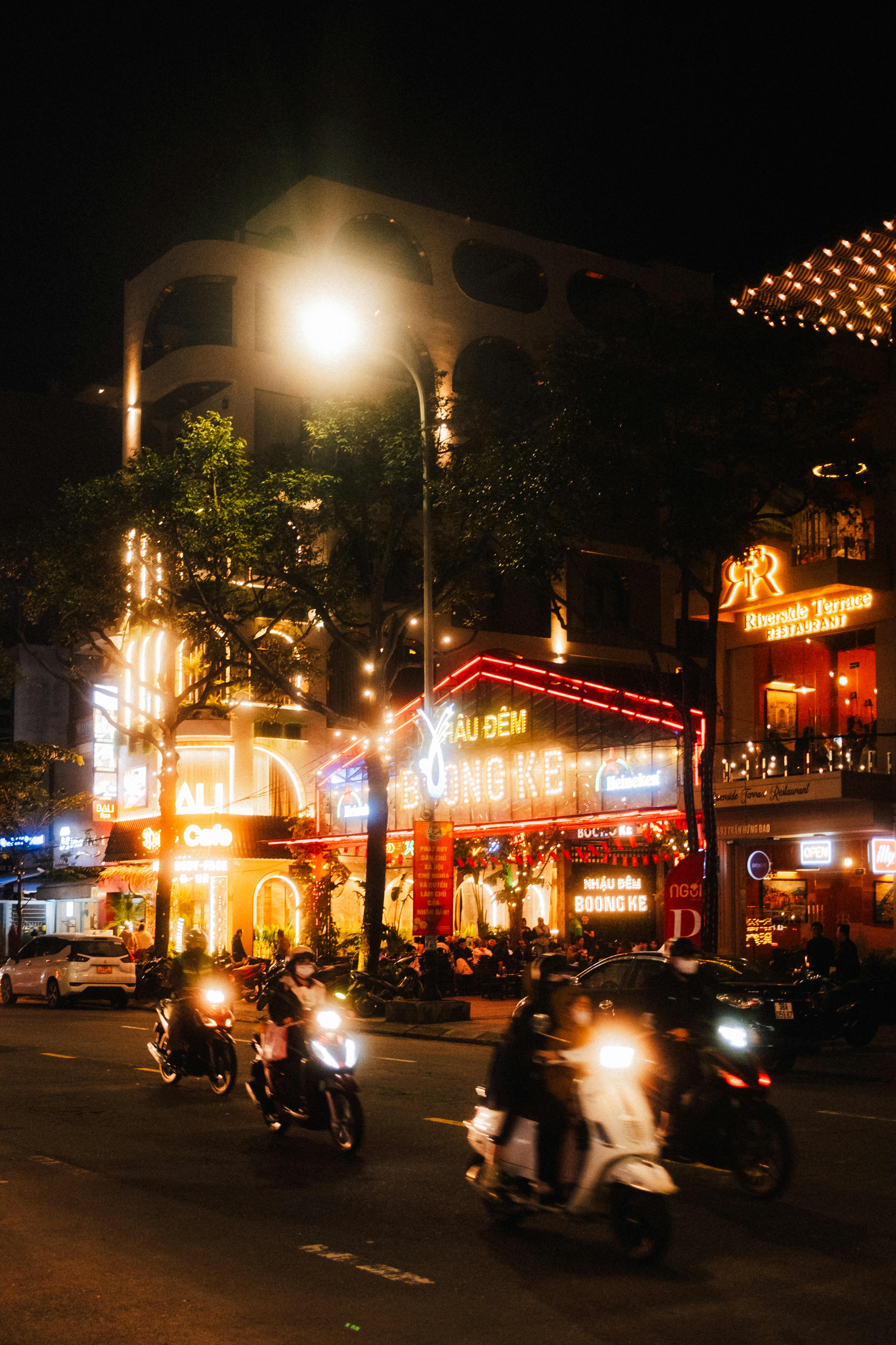 Neon Boulevard: Nightlife in Motion