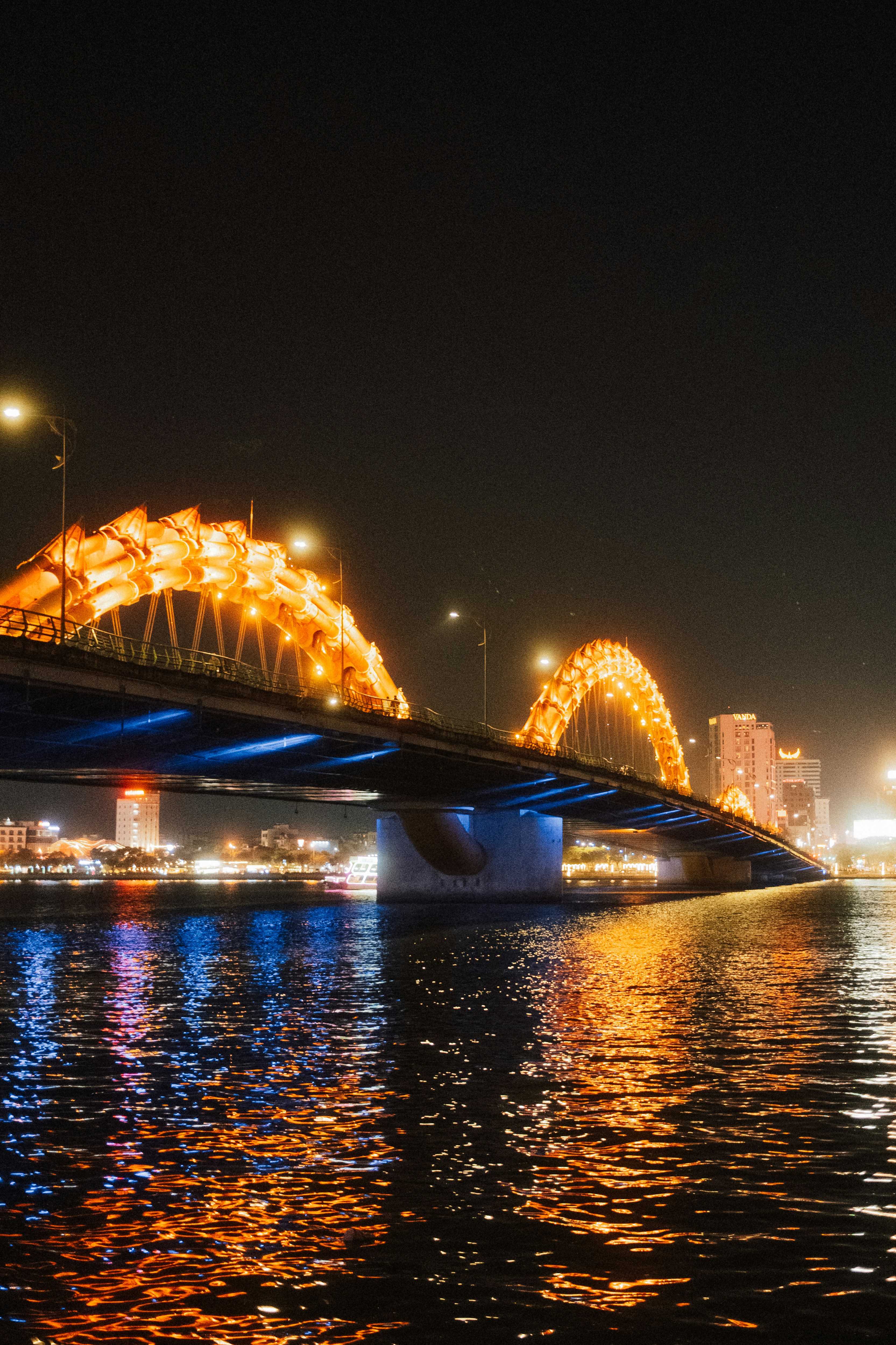 Glowing Arcades Over Still Waters