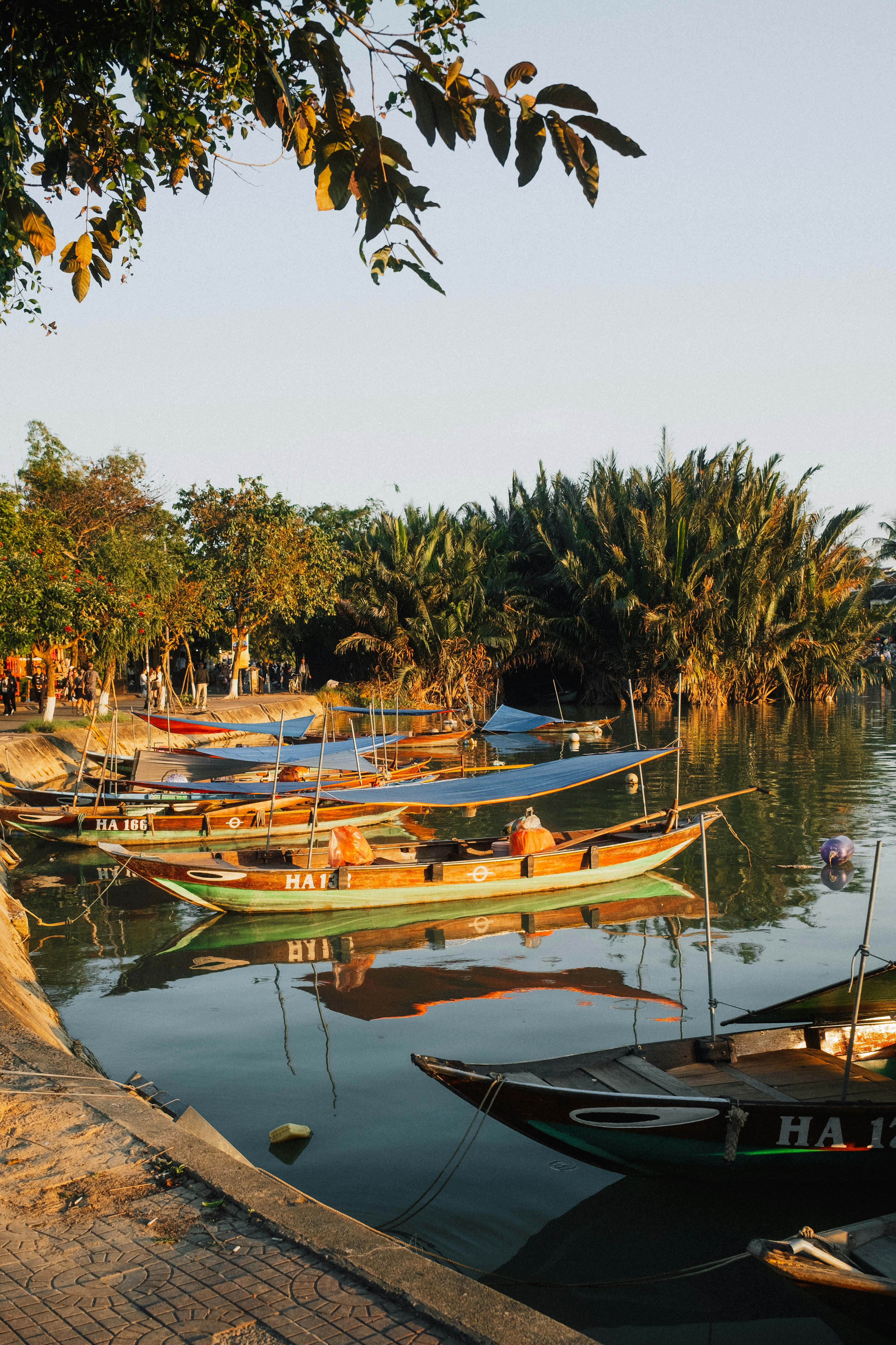 Boats Resting on a Quiet Riverside Morning